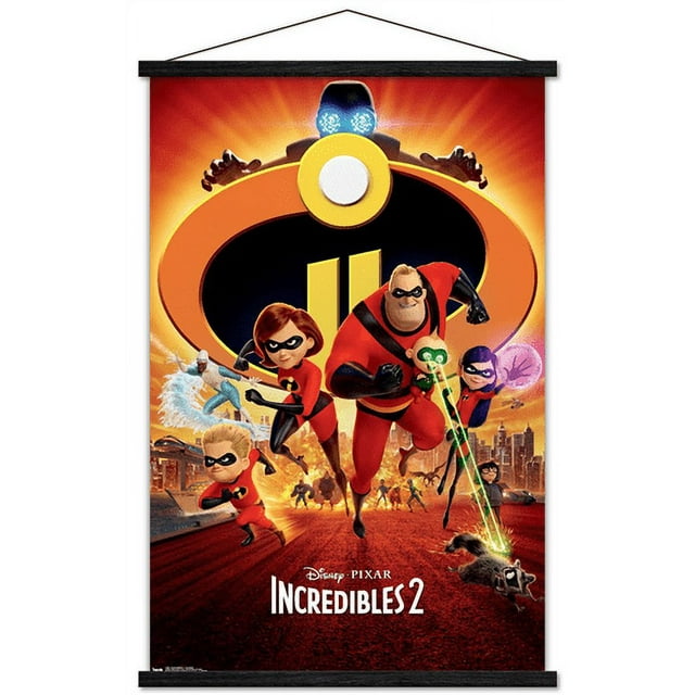 Disney Pixar The Incredibles 2 - One Sheet Wall Poster with Magnetic ...