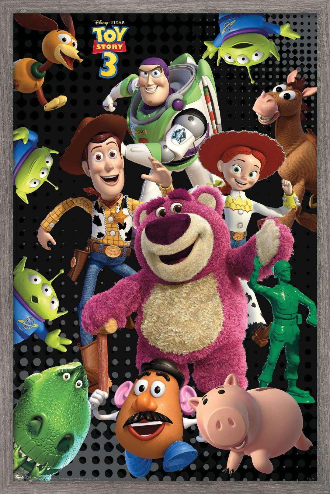 Disney Pixar Toy Story 3 - Grid Wall Poster, 14.725" x 22.375", Framed ...