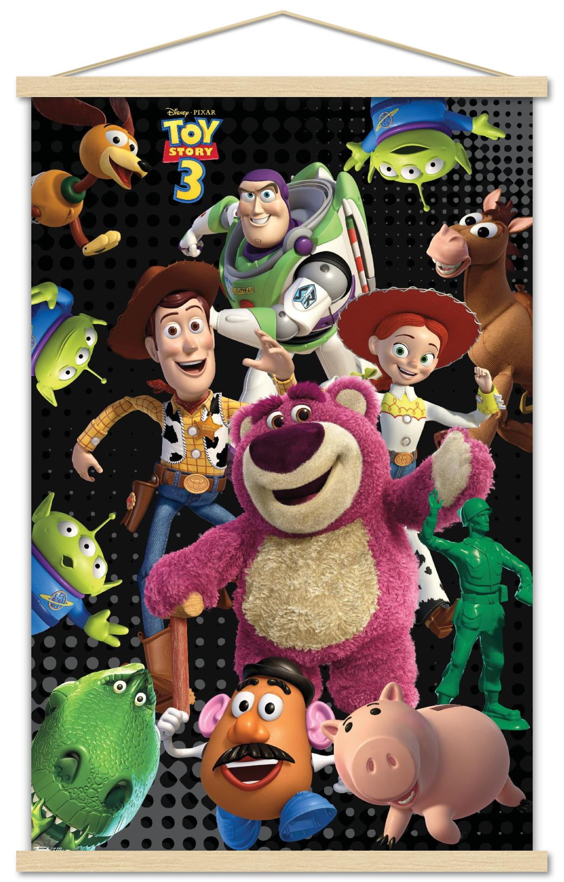 Disney Pixar Toy Story 3 - Grid Wall Poster with Wooden Magnetic Frame ...