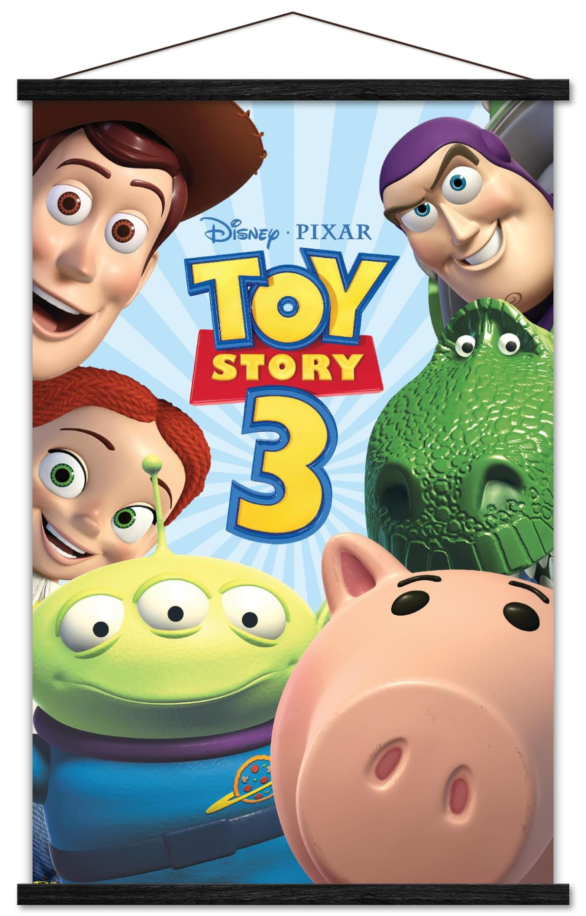 Disney Pixar Toy Story 3 - Group Wall Poster with Wooden Magnetic Frame ...