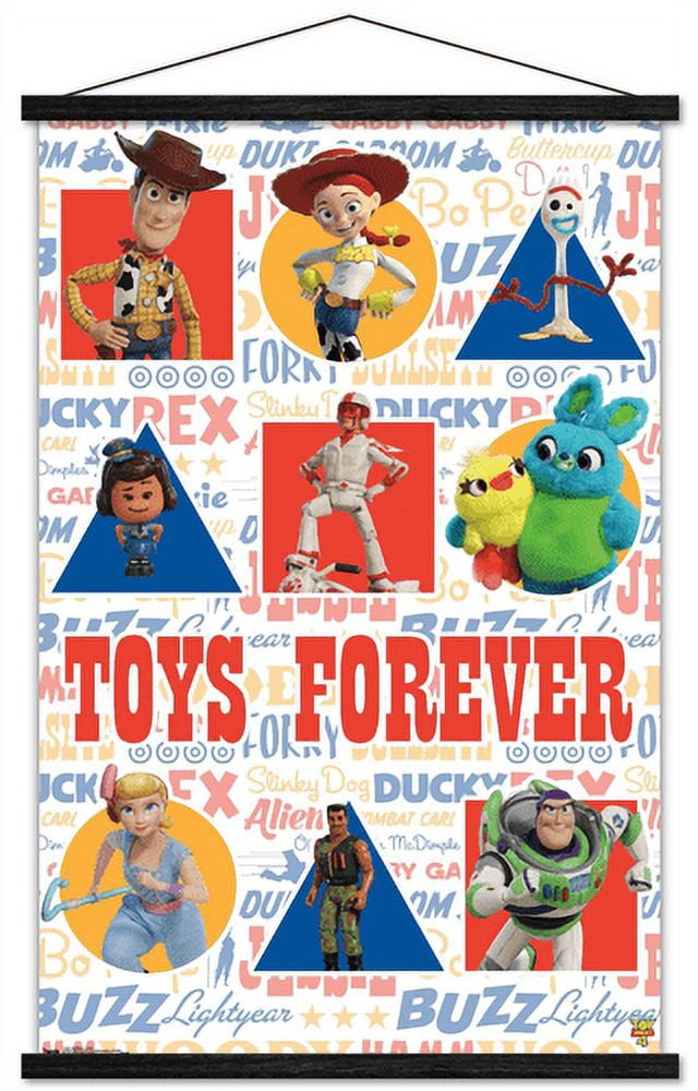 Disney Pixar Toy Story 4 - Grid Wall Poster with Magnetic Frame, 22.375 ...