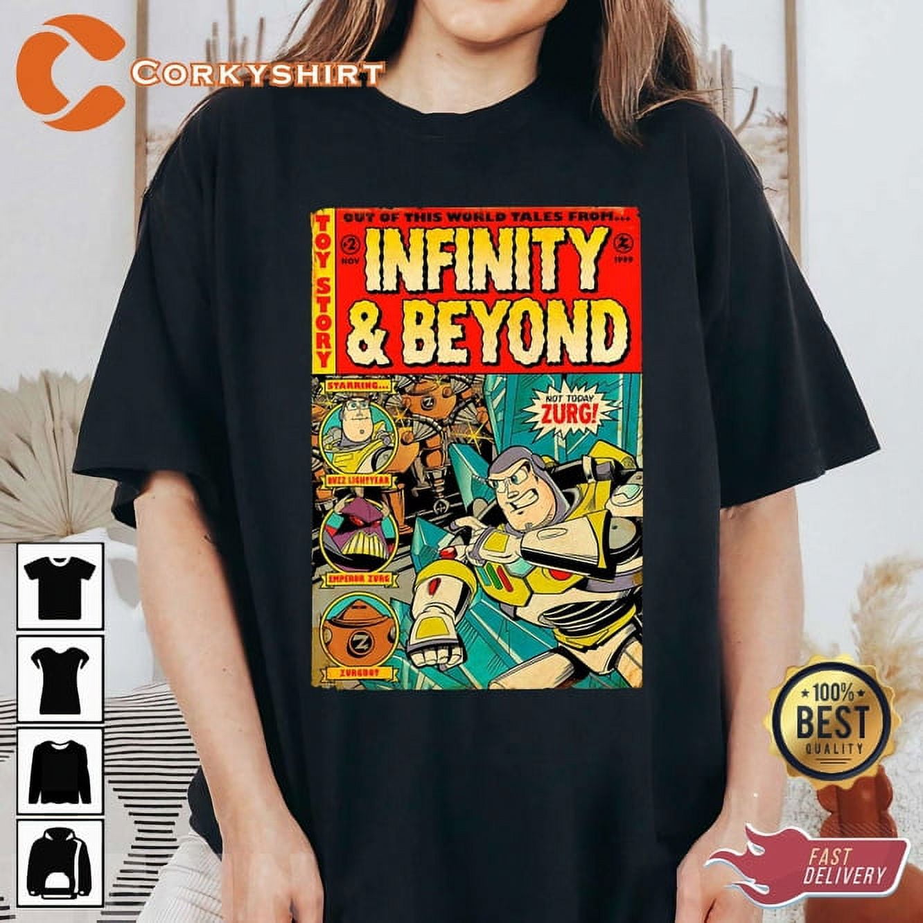 Disney Pixar Toy Story Buzz Lightyear Adventure Comic T-shirt - Walmart.com