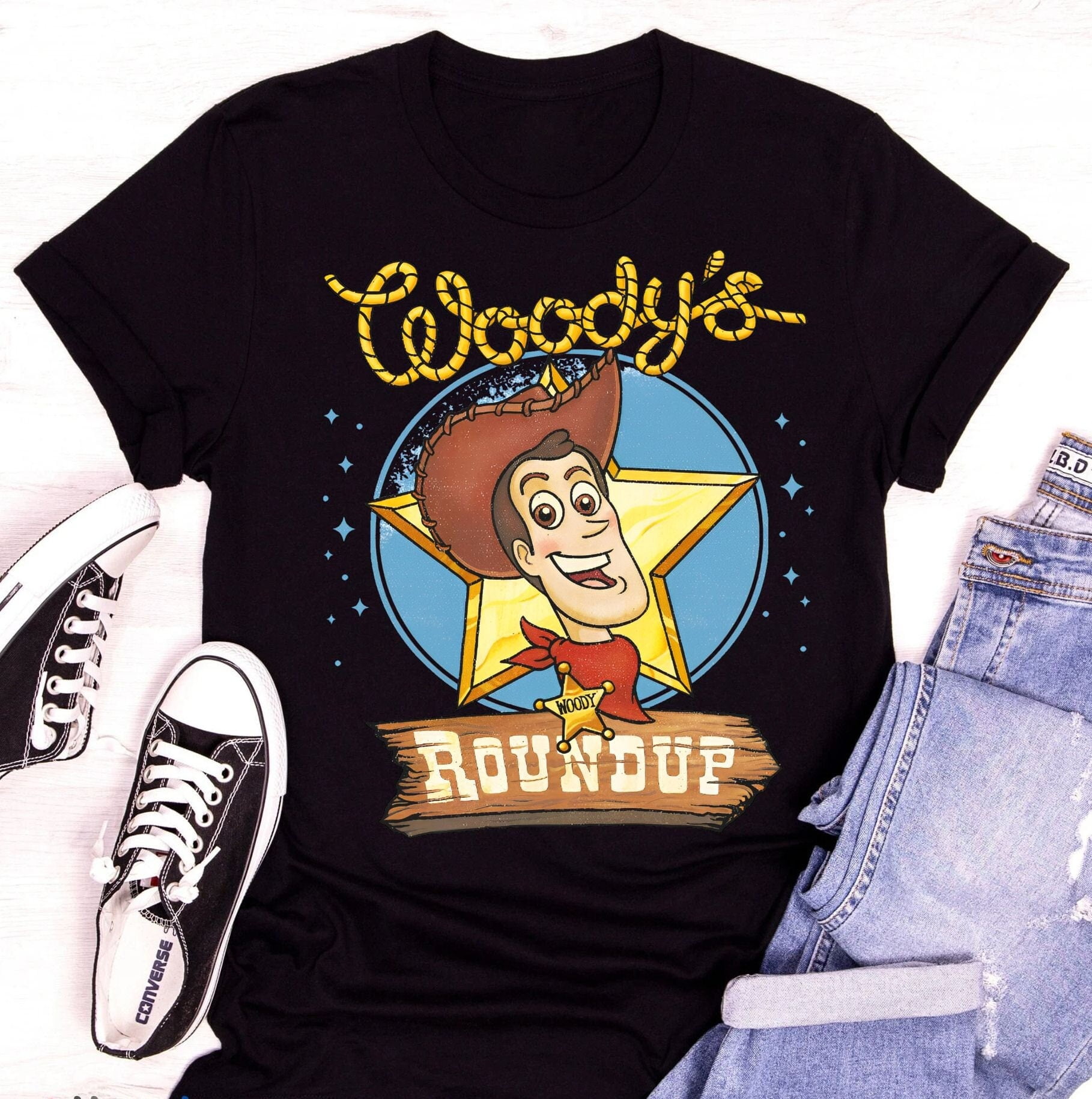 Disney Pixar Toy Story Cowboy Woody'S Round Up Shirt, Retro Woody ...
