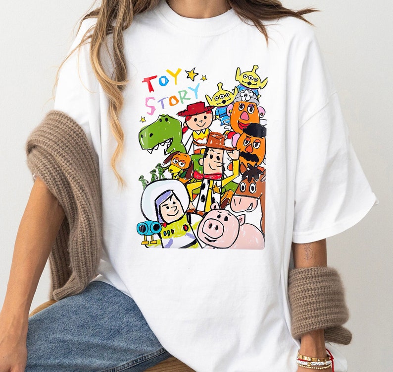 Disney Pixar Toy Story Cute Drawing Shirt, Disney Toy Story Group ...