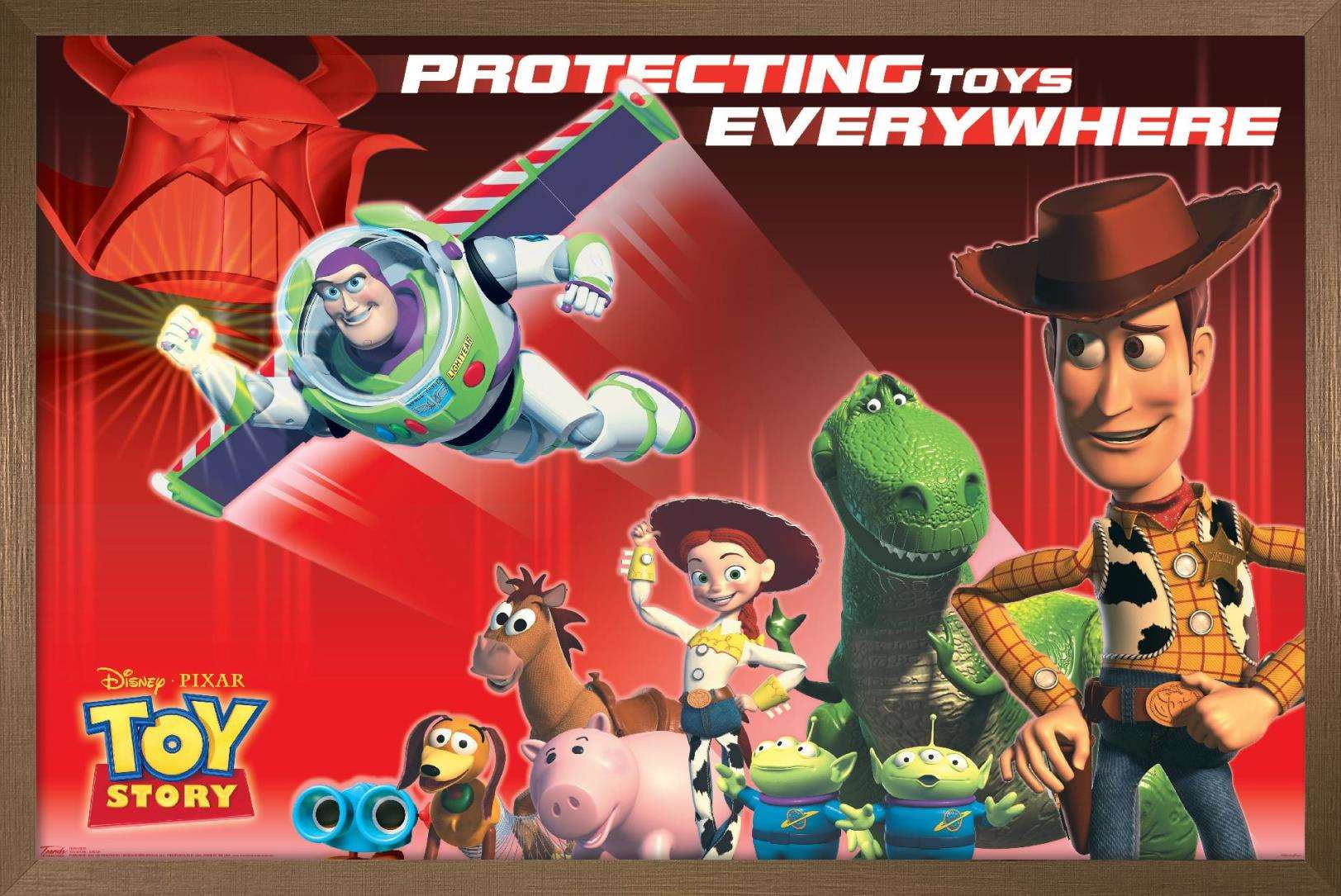 Disney Pixar Toy Story - Group Wall Poster, 14.725" x 22.375", Framed ...