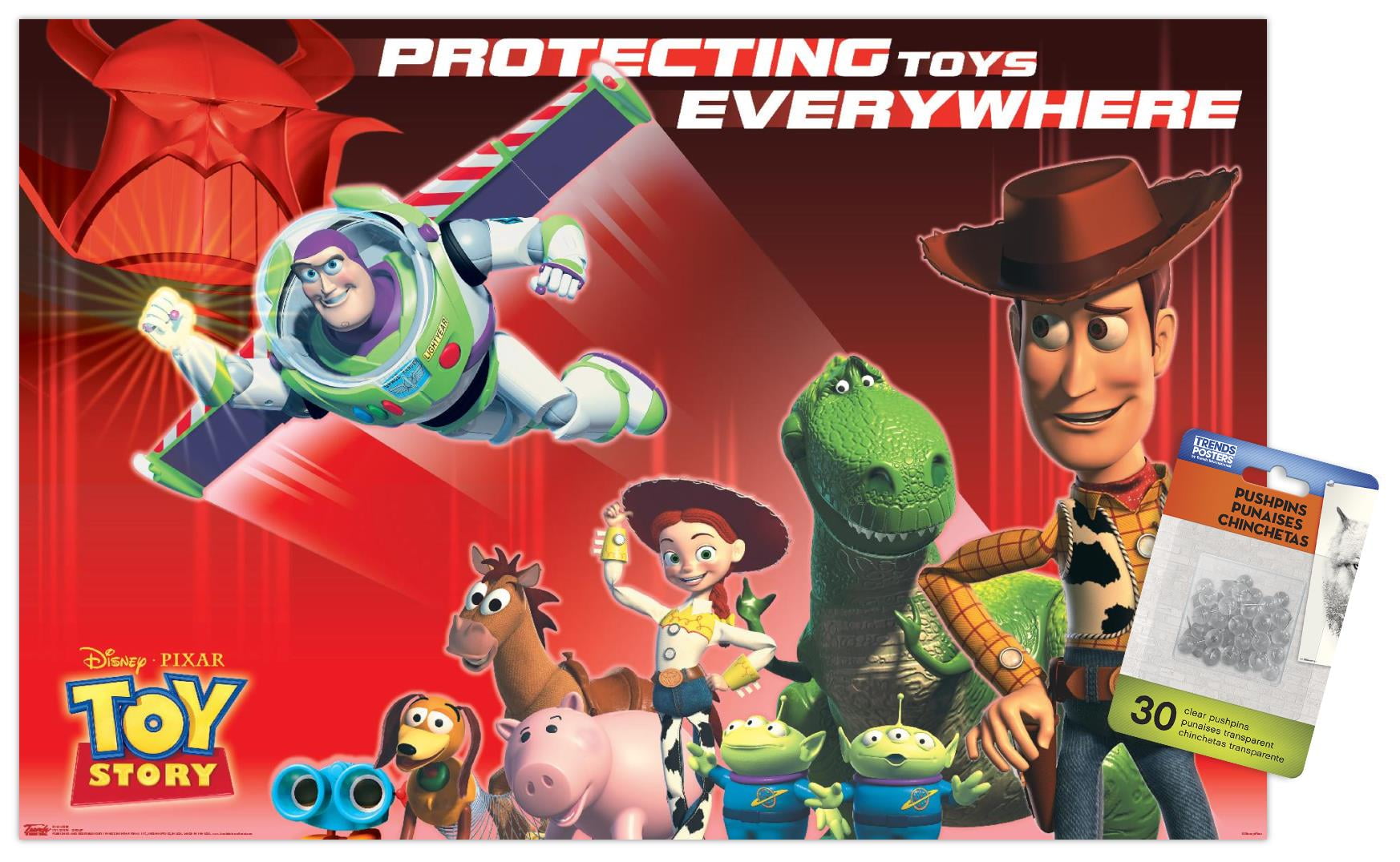 Disney Pixar Toy Story - Group Wall Poster with Push Pins, 14.725" x 22 ...