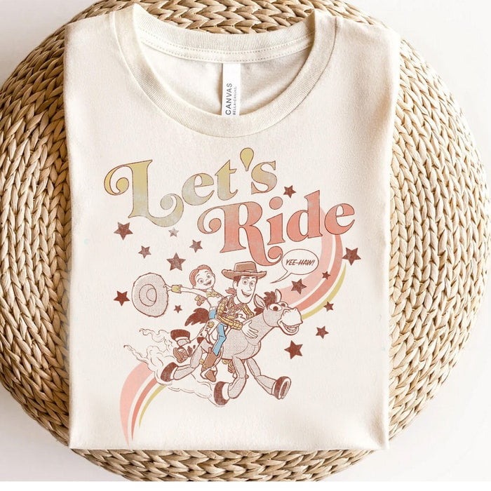Disney Pixar Toy Story Jessie & Woody Let's Ride Gradient T-Shirt ...