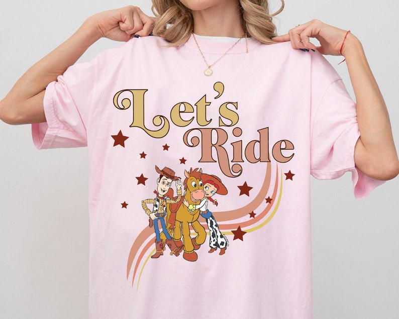 Disney Pixar Toy Story Jessie and Woody Let's Ride Gradient T-Shirt ...