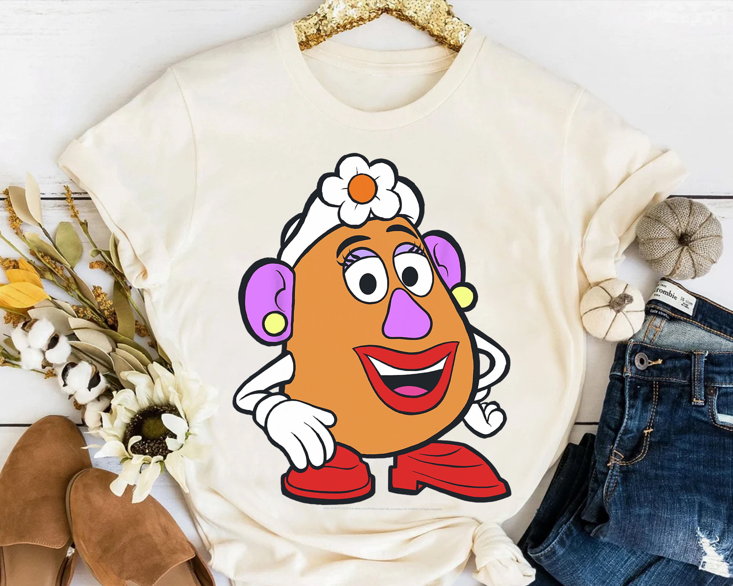 Disney Pixar Toy Story Mrs. Potato Head Big Portrait Shirt, Buzz Woody ...