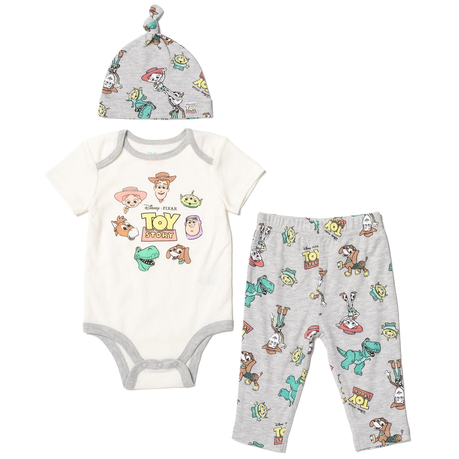 Disney Pixar Toy Story Newborn Baby Boys Bodysuit, Pants and Hat, Mix ...