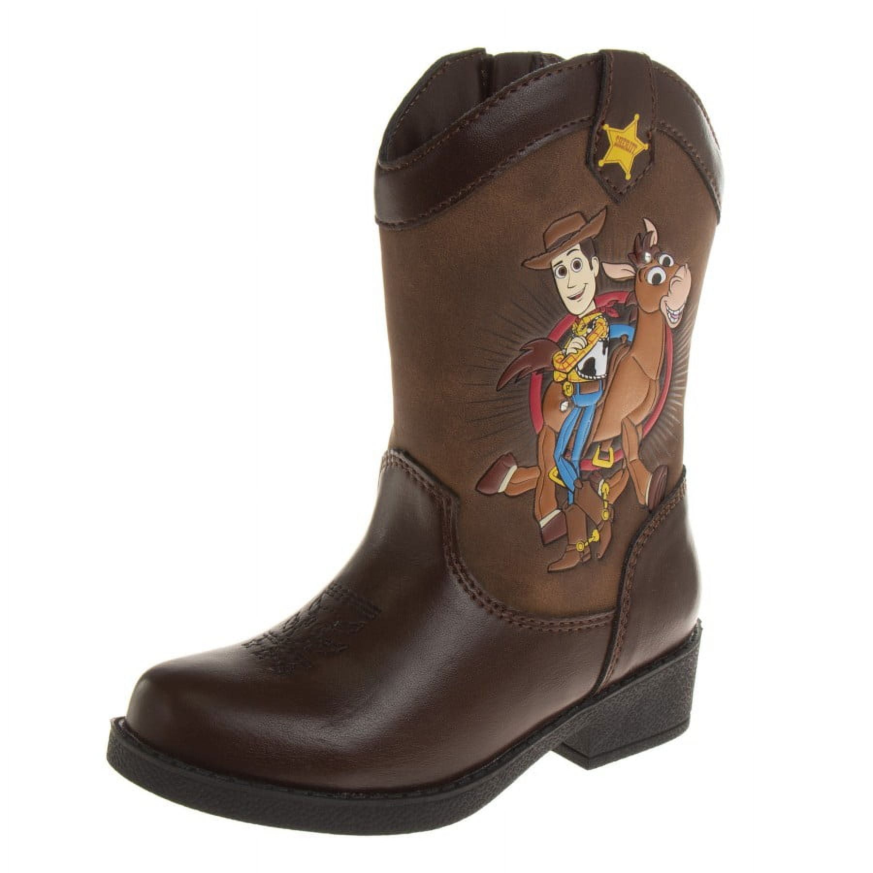 Disney Pixar Toy Story Woody Kid's Slip-on Cowboy Boots (Toddler-Little ...