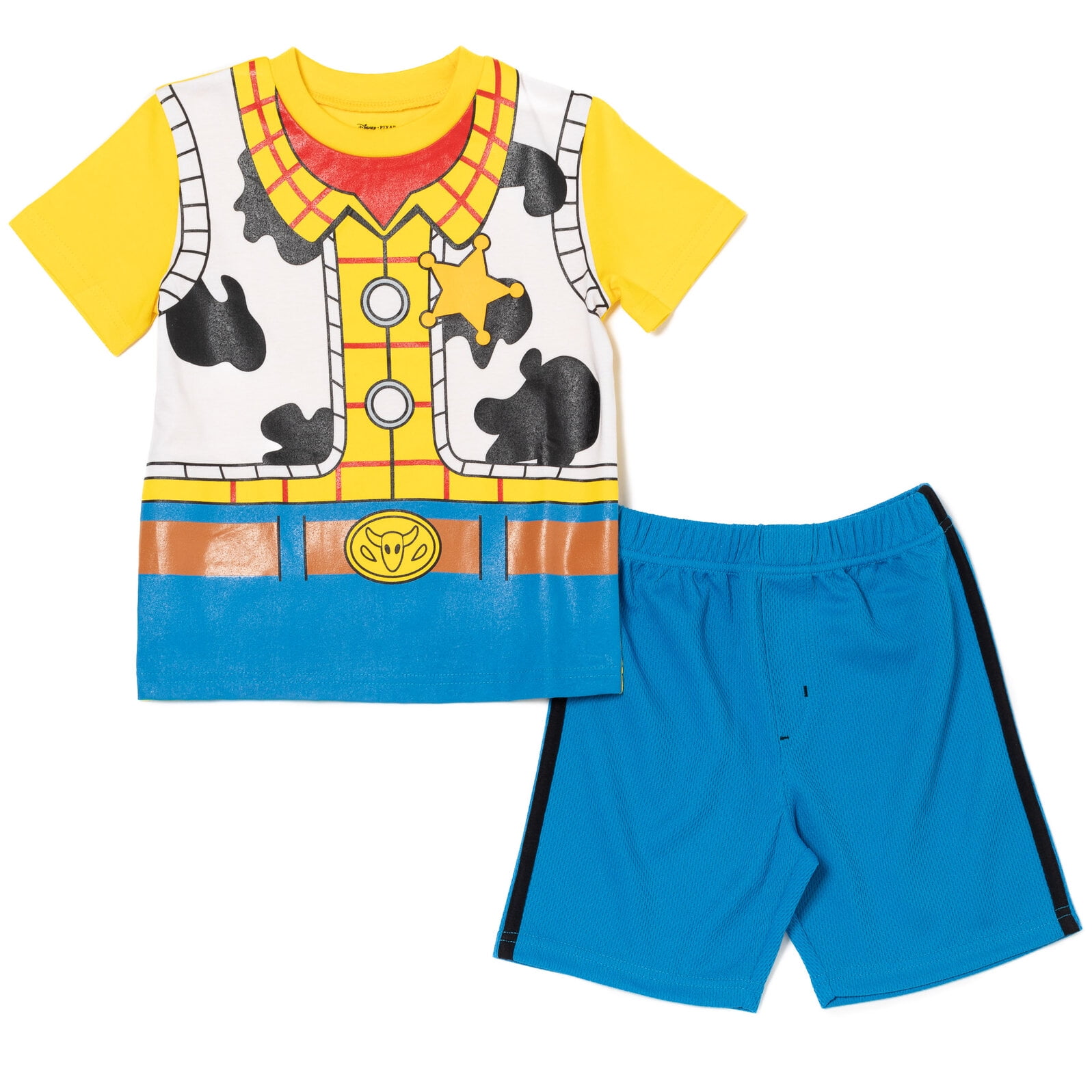 Disney Pixar Toy Story Woody Toddler Boys Cosplay T-Shirt and Mesh ...