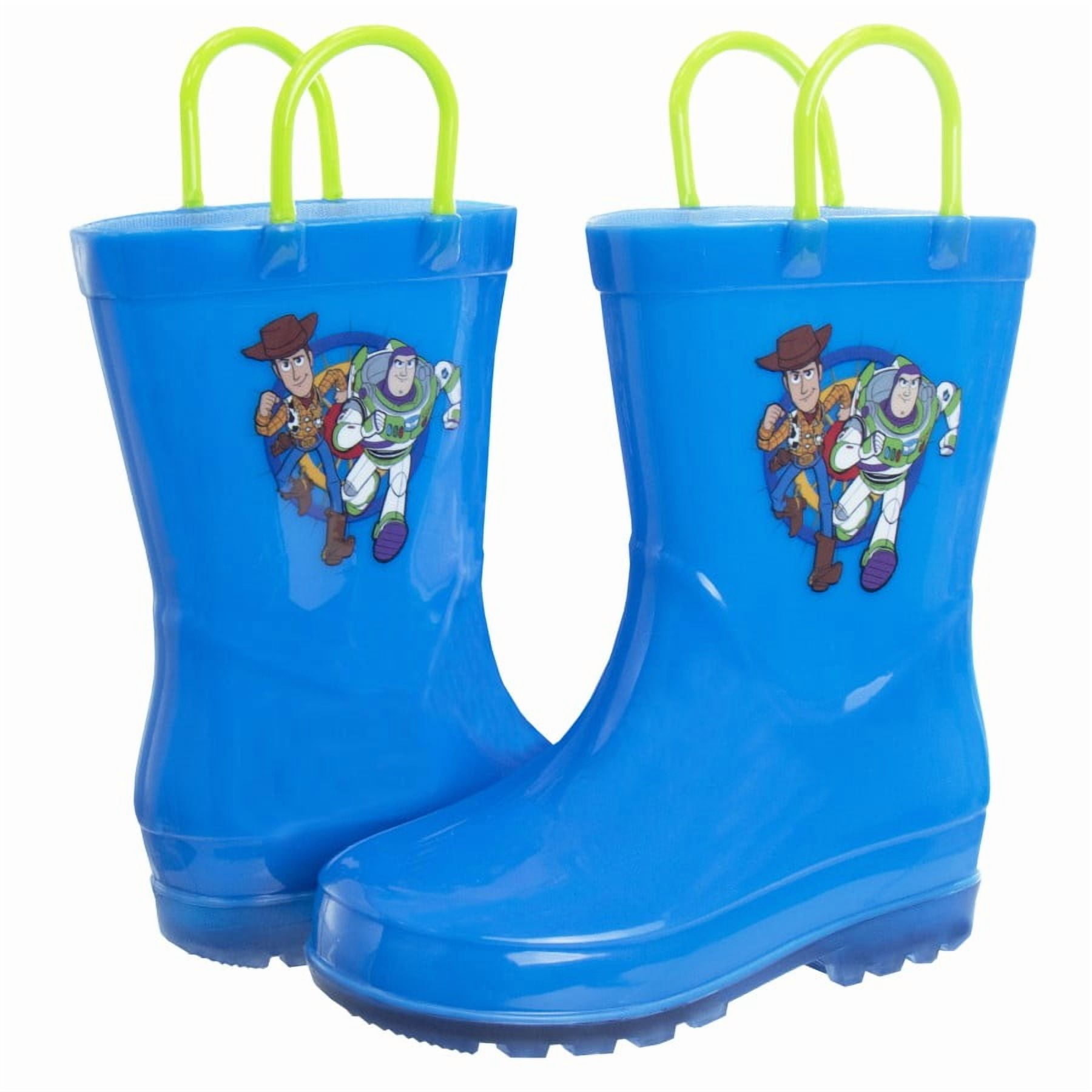Disney Pixar Toy Story Woody and Buzz Rainboots (Toddler Sizes) - Blue ...