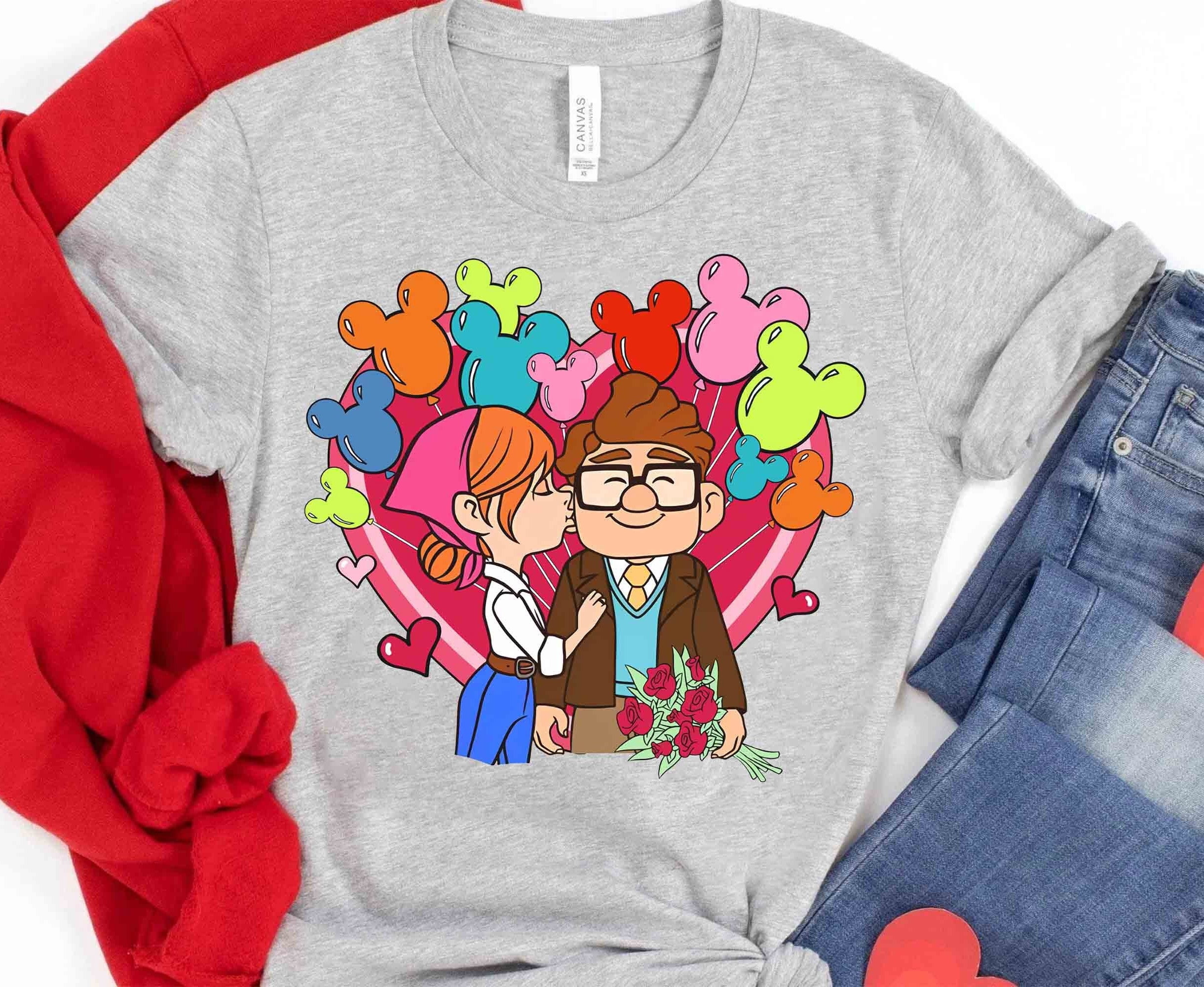Disney Pixar Up Carl Fredricksen & Ellie With Balloon Love Heart ...