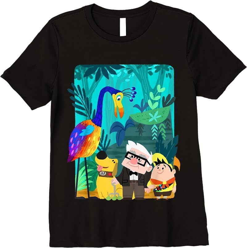 Disney Pixar Up Carl Russell Dug Kevin Paradise Falls T-Shirt - Walmart.com