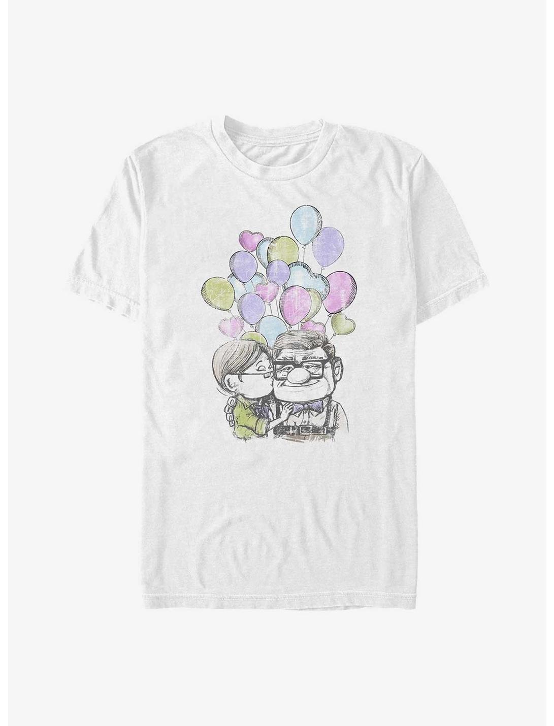 Disney Pixar Up Ellie and Carl Heart Balloons Big & Tall T-Shirt ...