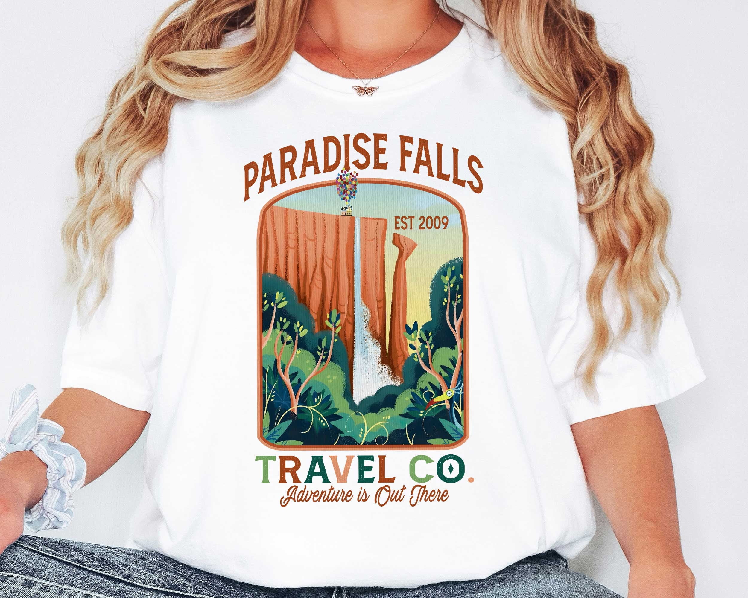 Disney Pixar Up Shirt, Vintage Paradise Falls Est 2009 Tee, Out There ...
