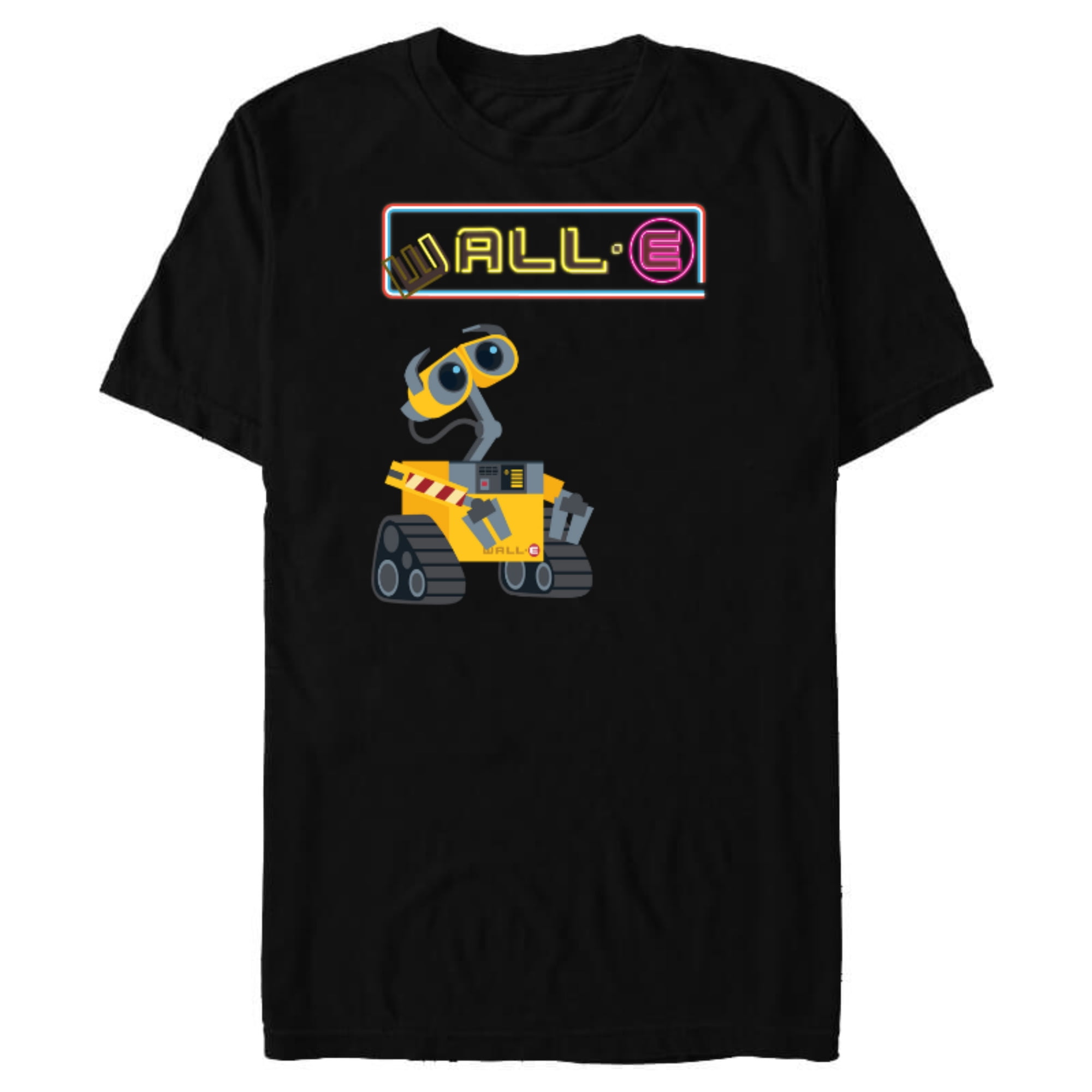 Disney Pixar WALL-E Neon Sign T-Shirt- Short Sleeve Blended T-Shirt for ...