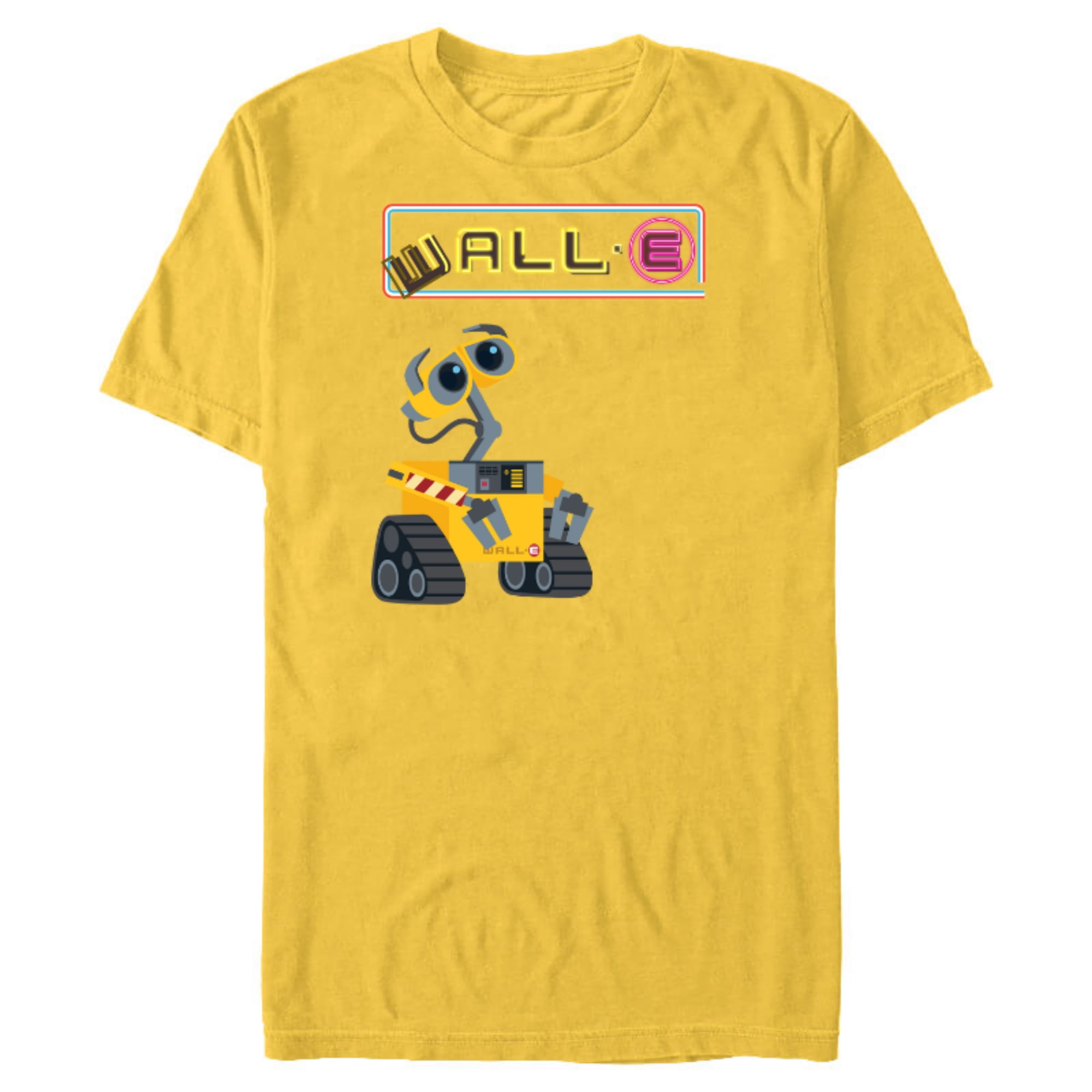 Disney Pixar WALL-E Neon Sign T-Shirt- Short Sleeve Blended T-Shirt for ...