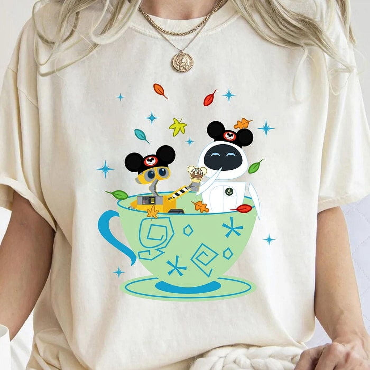 Disney Pixar Wall-E & Eve Spinning Cup Shirt, Disney Teacup T-Shirt ...