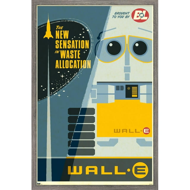 Disney Pixar Wall E New Sensation Wall Poster 22375 X 34 Framed