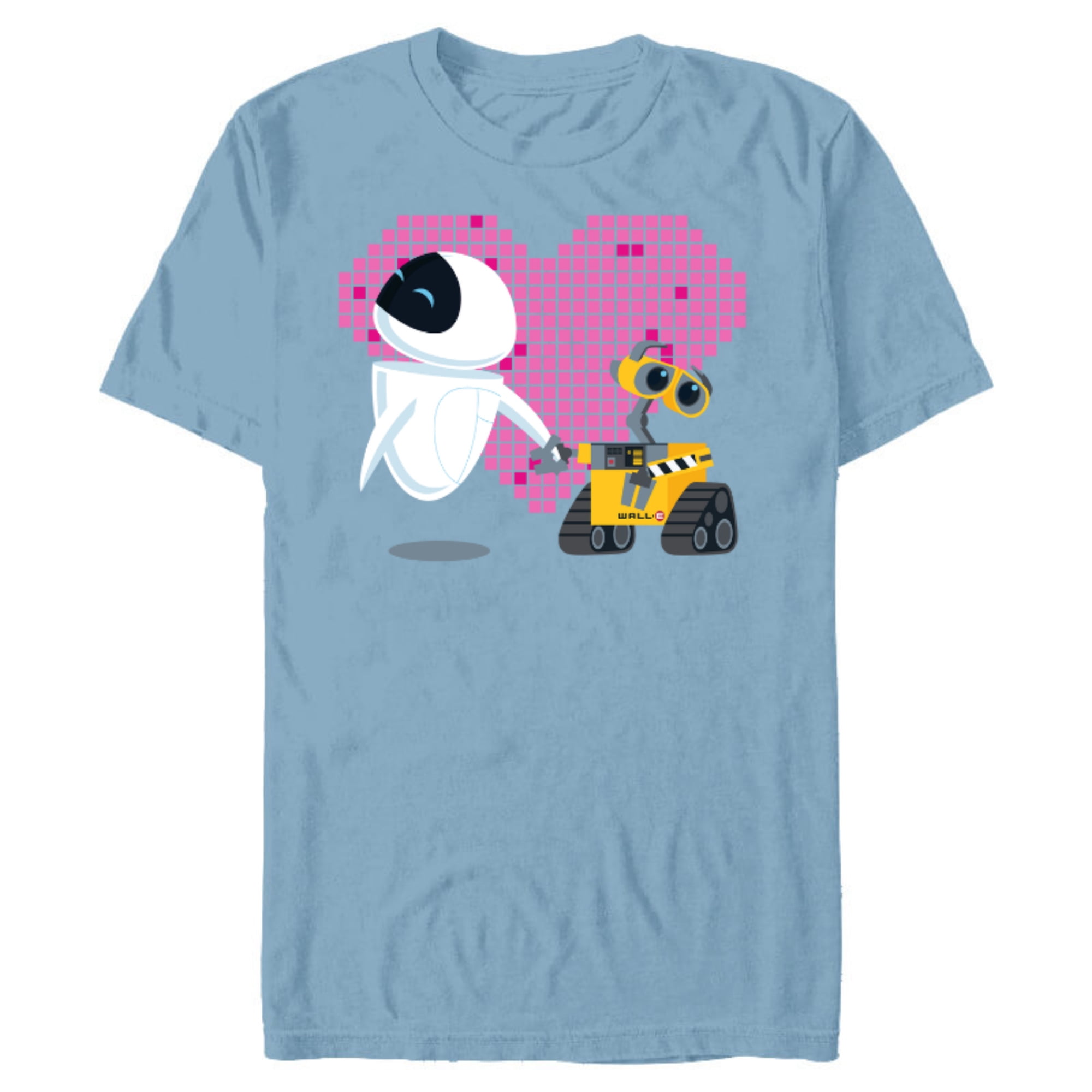 Disney Pixar Wall-E and Eve Geometric Heart T-Shirt- Short Sleeve ...