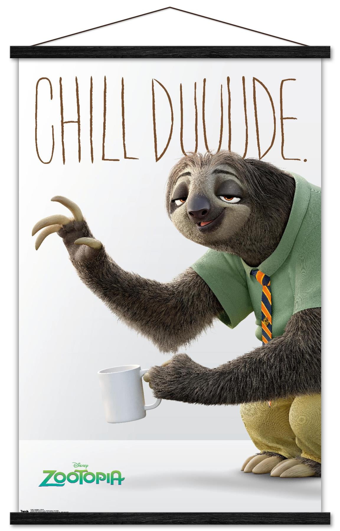 Disney Pixar Zootopia - Flash Wall Poster with Wooden Magnetic Frame ...