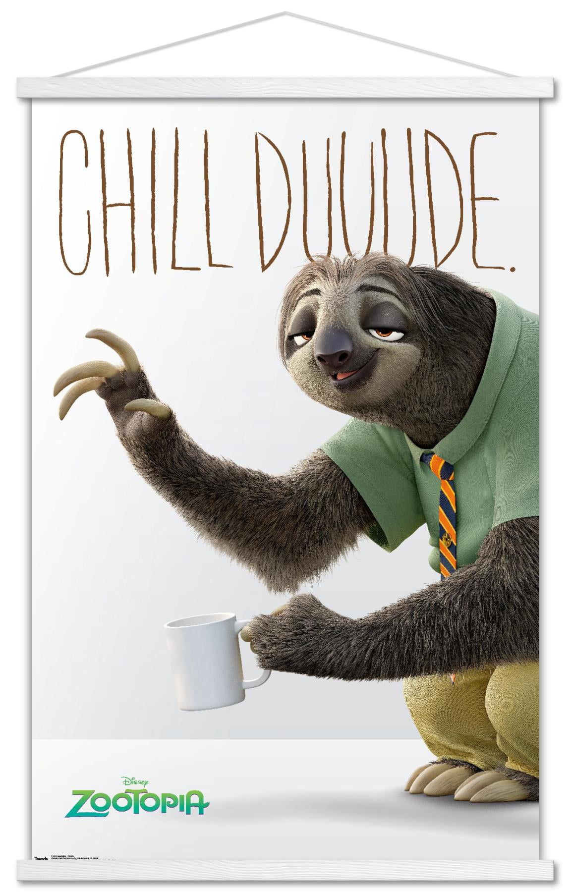 Disney Pixar Zootopia - Flash Wall Poster with Wooden Magnetic Frame ...