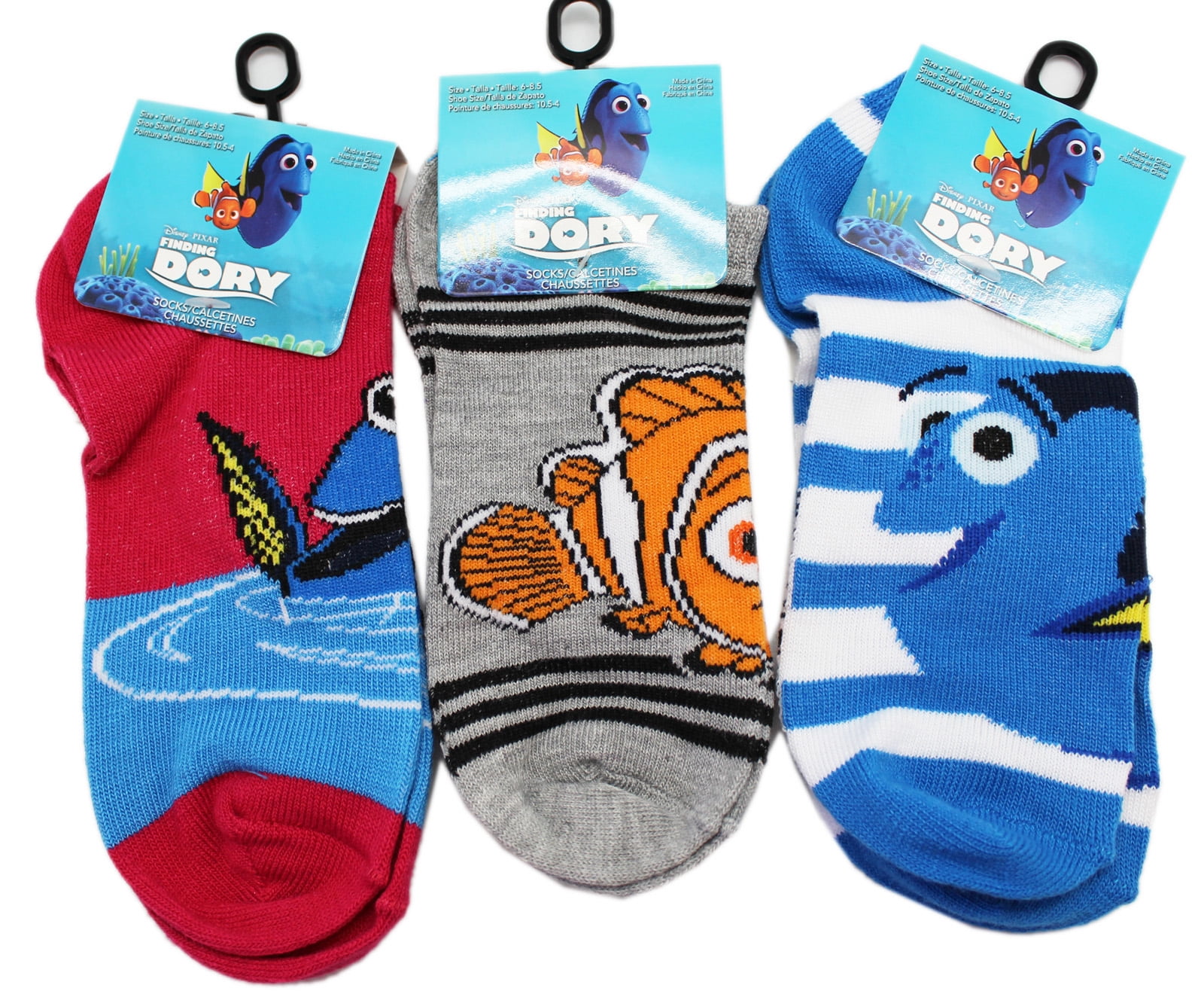 Disney Pixar's Finding Dory Little Kid's Sock Collection (Sock Size 4-6 ...