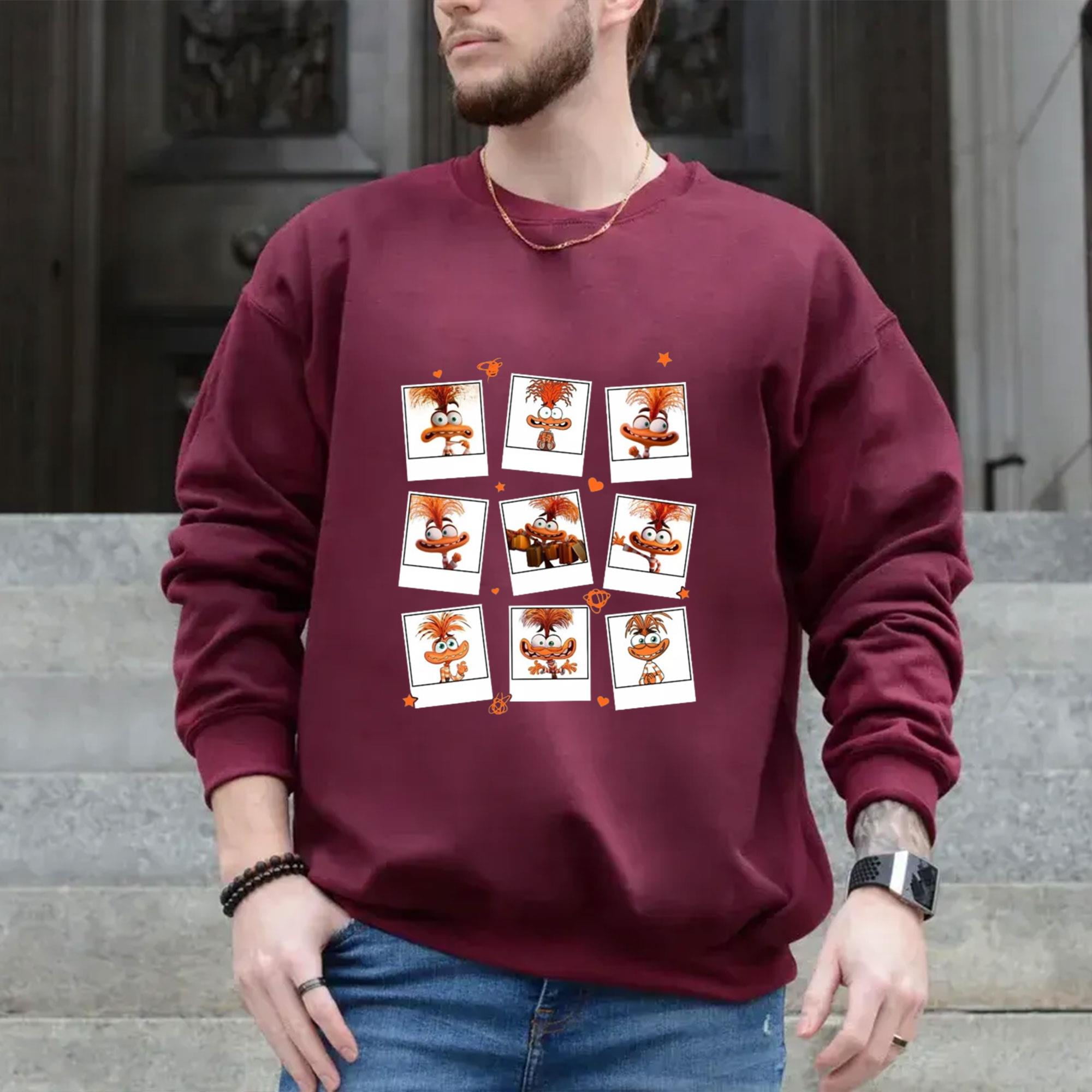 Disney Pixar s Inside Out 2 Anxiety Moods-Sweat Shirt New - Walmart.com