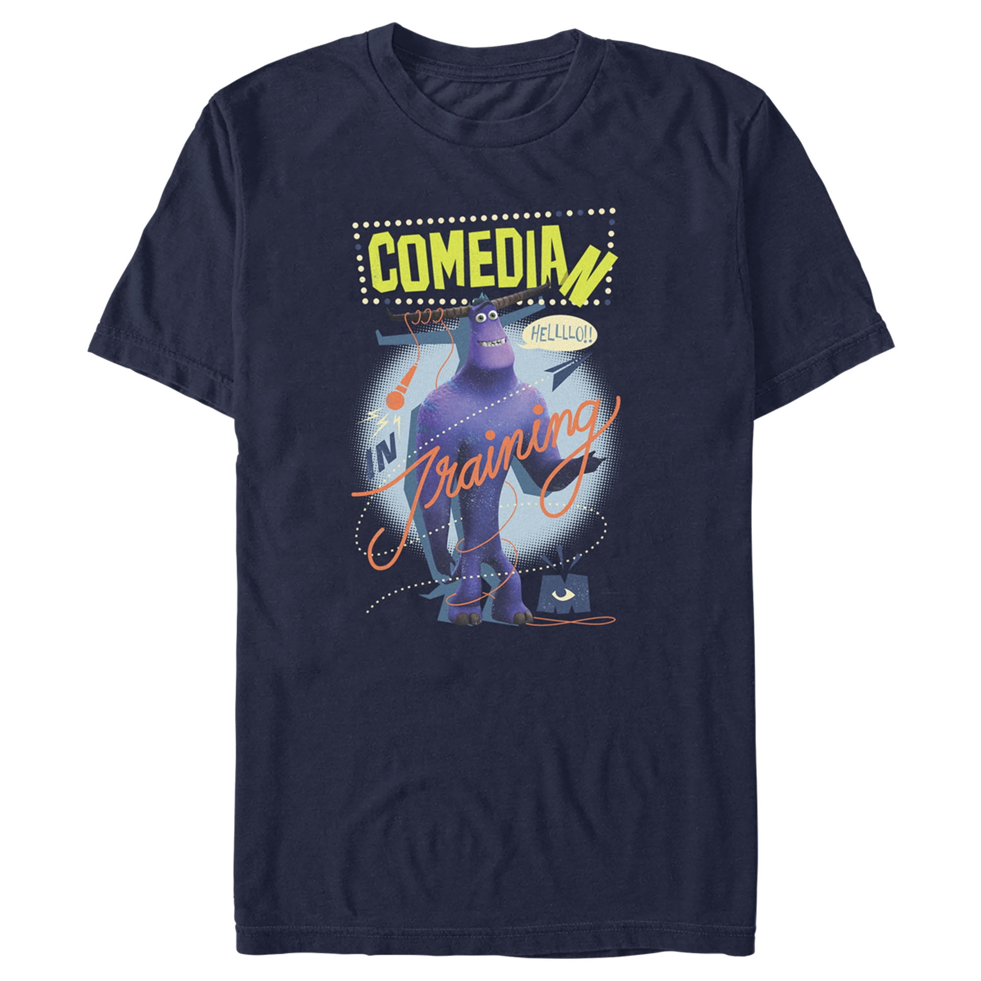 Men's Monsters at Work Tylor the Comedian in Training Graphic Tee Navy ...