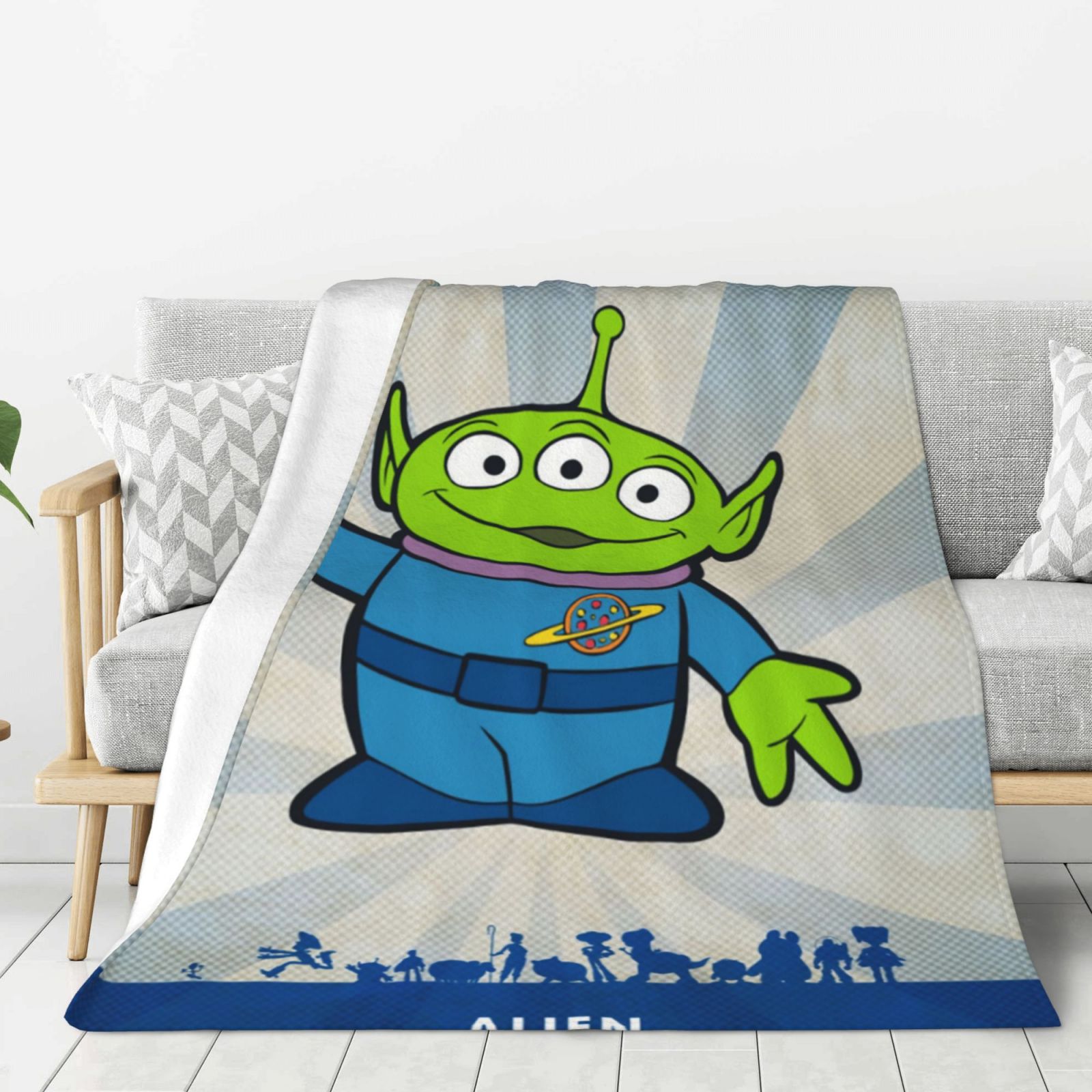 Disney&Pixar's Toy Story Alien Fleece Blanket for Couch,Super Soft Cozy ...