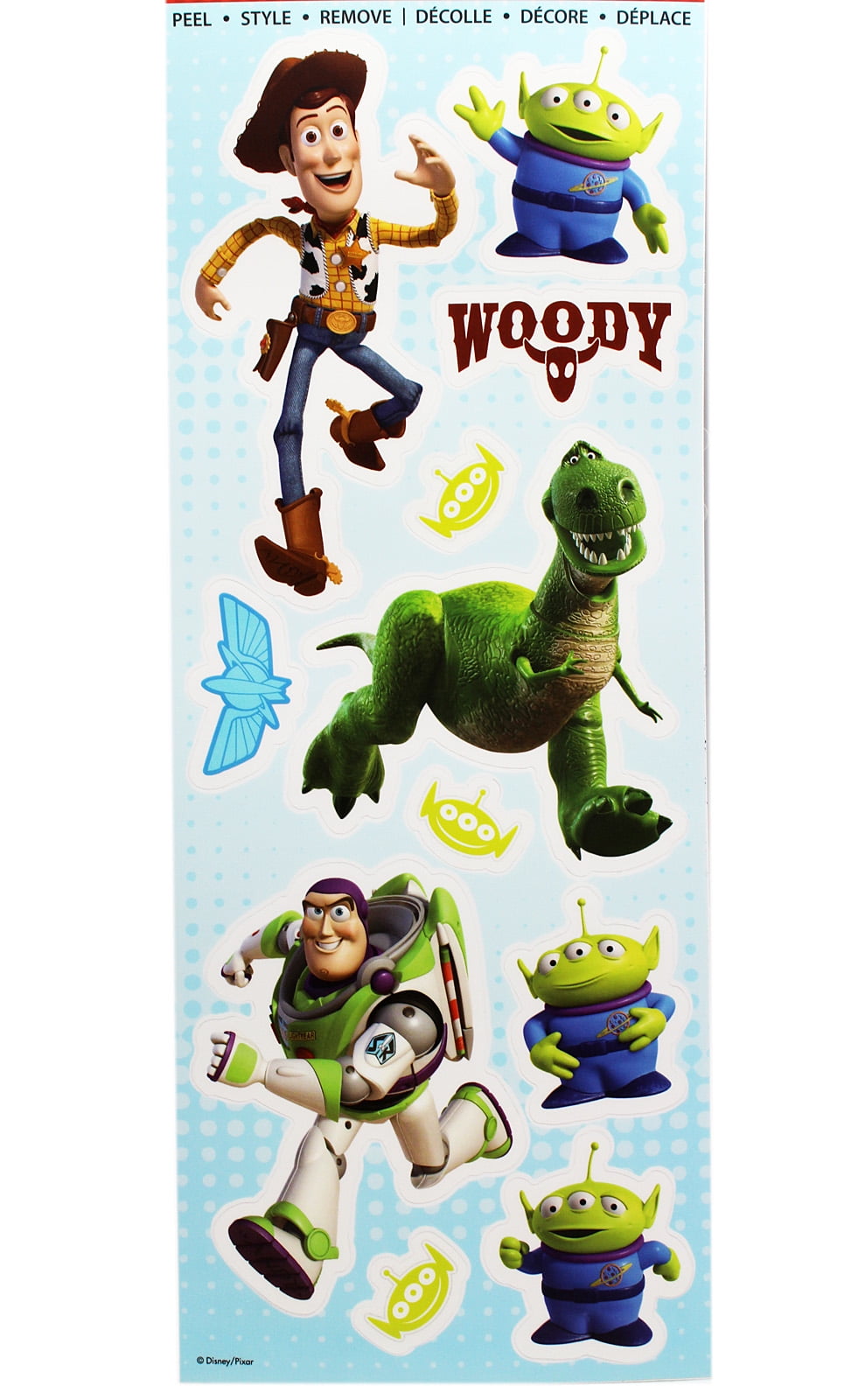 Disney Pixar's Toy Story Assorted Character Removeable Decals (11 ...