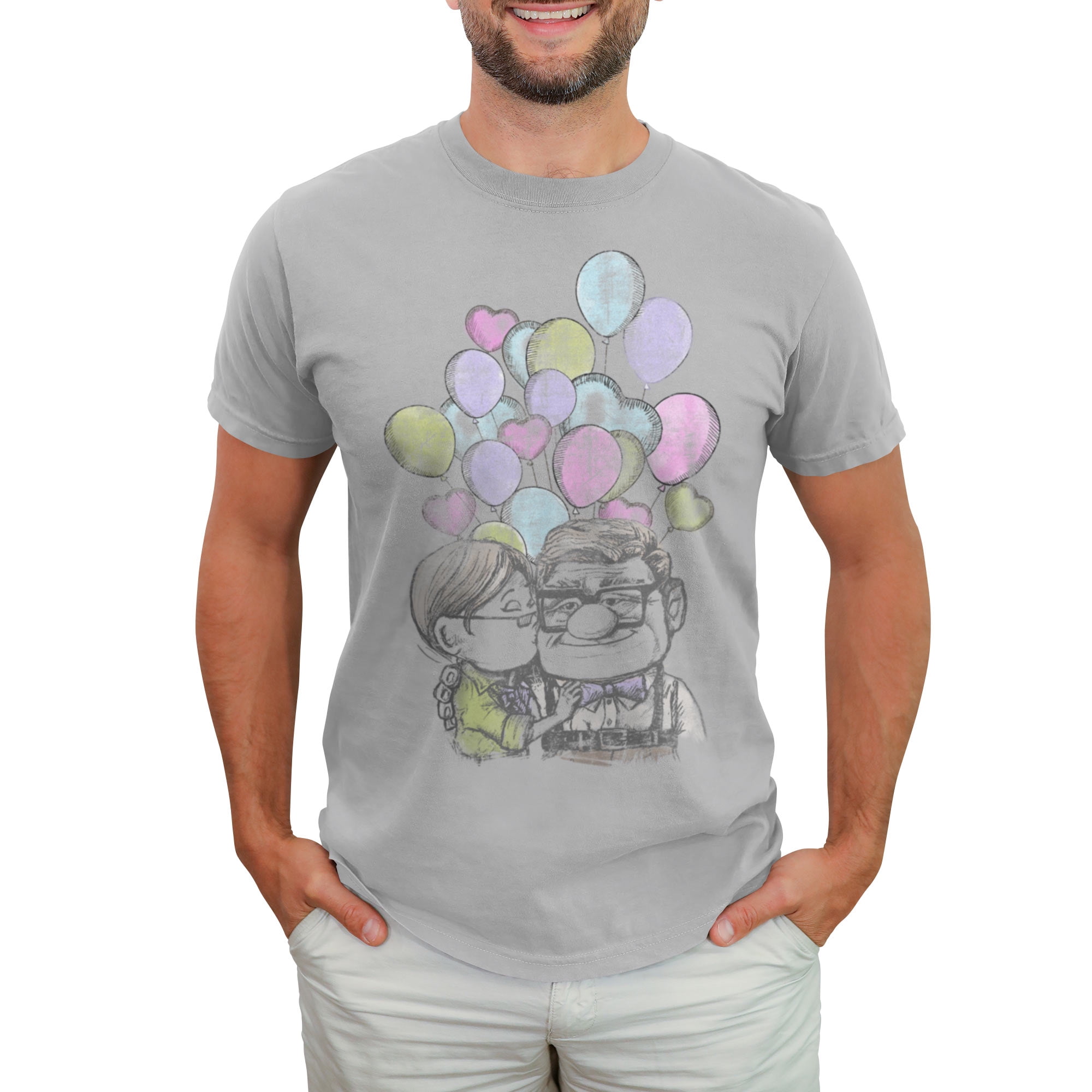 Disney / Pixar's Up Carl And Ellie Men's Valentine's Day Tee Color ...