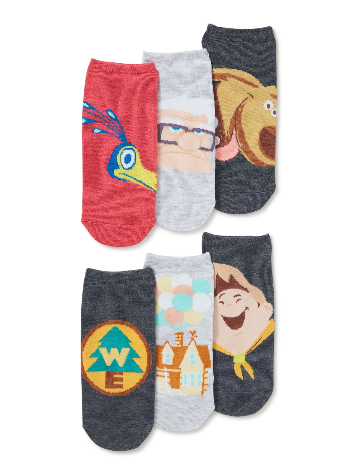 Disney Pixar's Up Women's No Show Socks, 6-Pack - Walmart.com