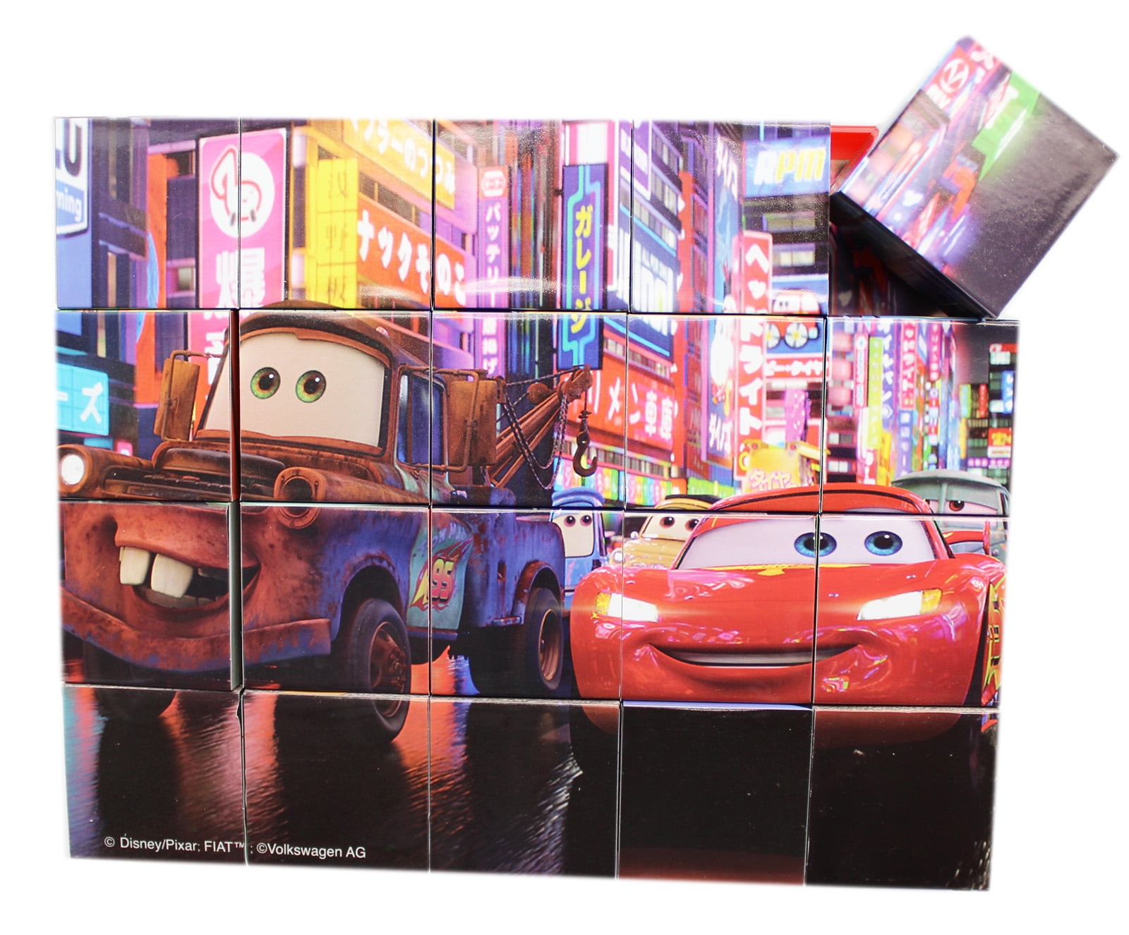 Disney Pixars' Cars Lightning McQueen and Mater Arrangeable Cube Puzzle ...