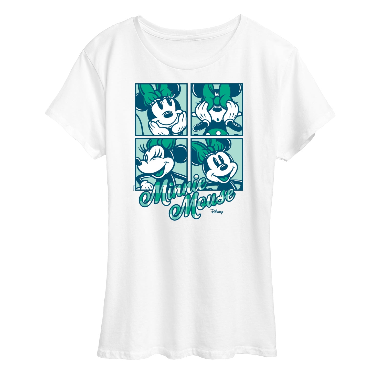 Disney - Plaid Minnie Mouse - Women's Short Sleeve Graphic T-Shirt ...