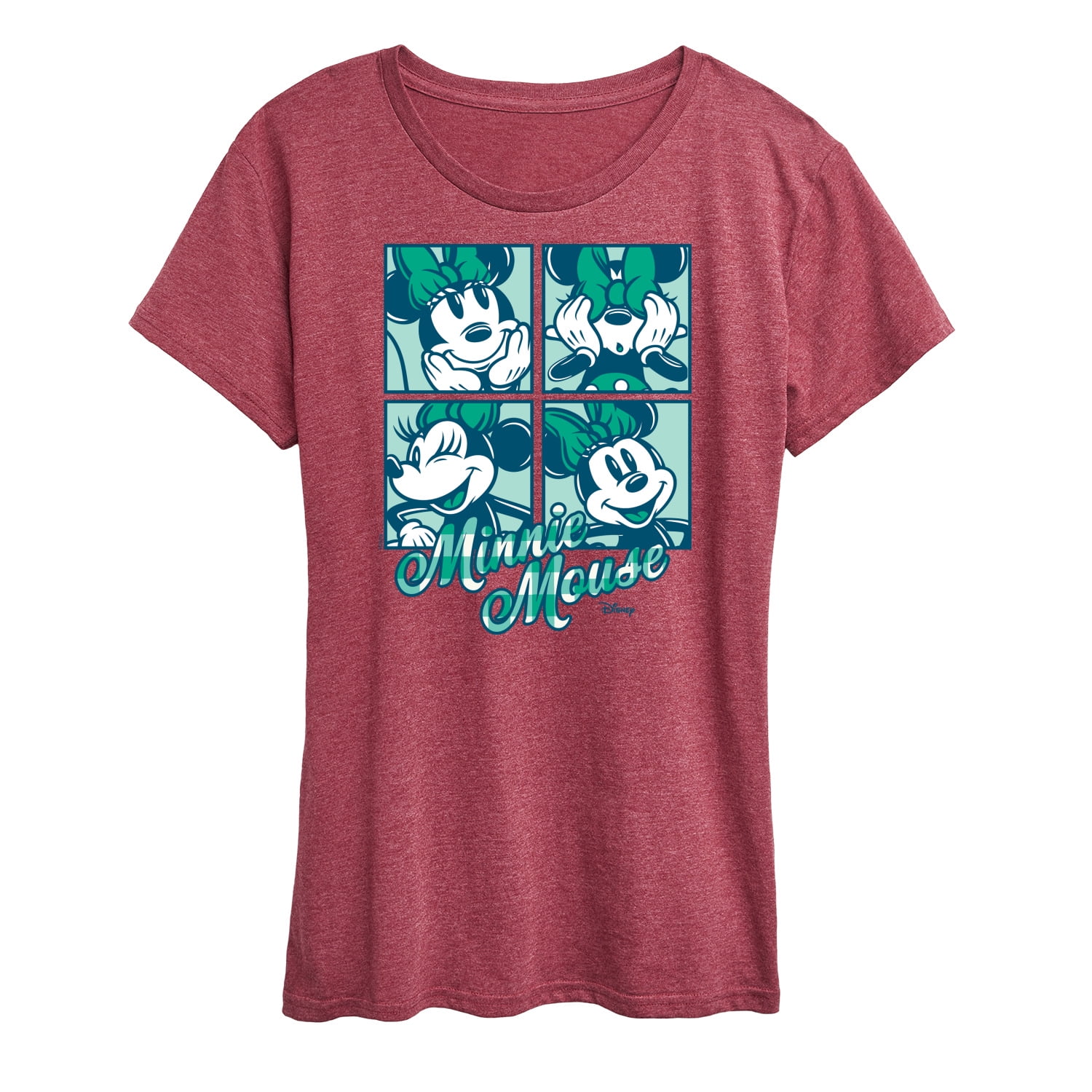 Disney - Plaid Minnie Mouse - Women's Short Sleeve Graphic T-Shirt ...