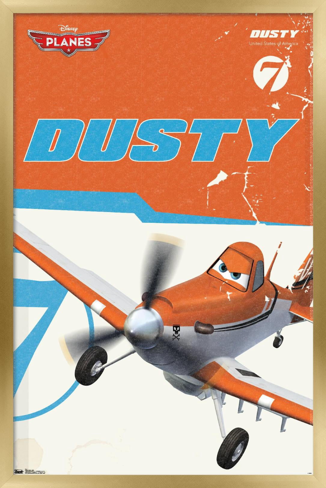 Disney Planes - Dusty Wall Poster, 22.375" x 34", Framed - Walmart.com