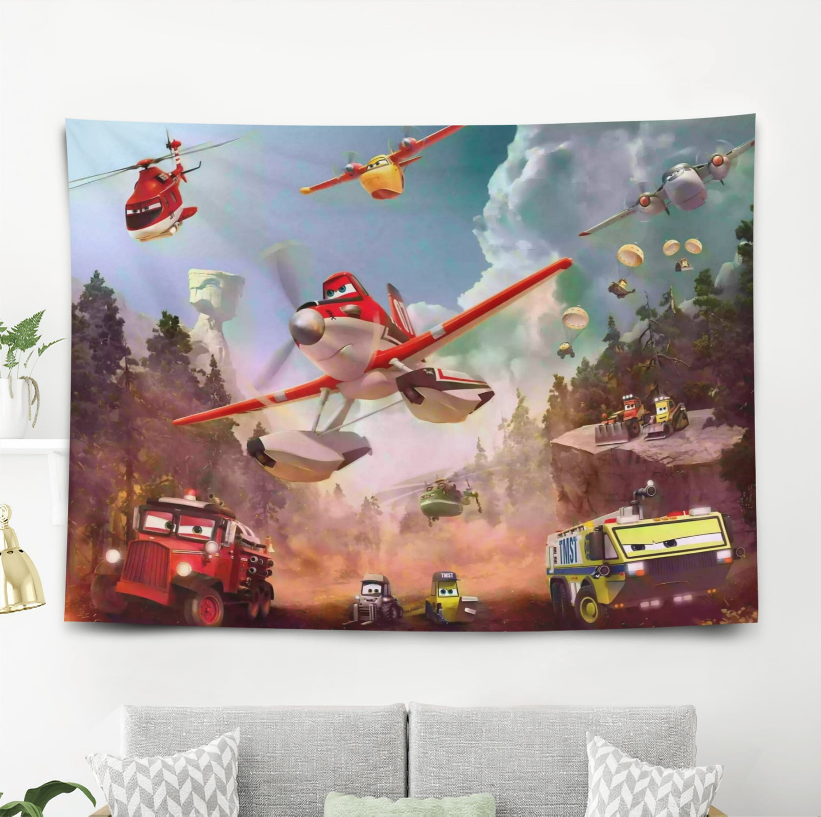 Disney Planes Planes Fire and Rescue-Theme Anti-pilling Tapestry Gift ...