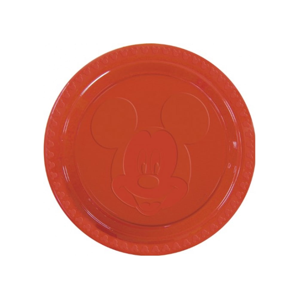Disney Plastic Embossed Mickey Mouse Dinner Plate (Pack of 8) - Walmart.com