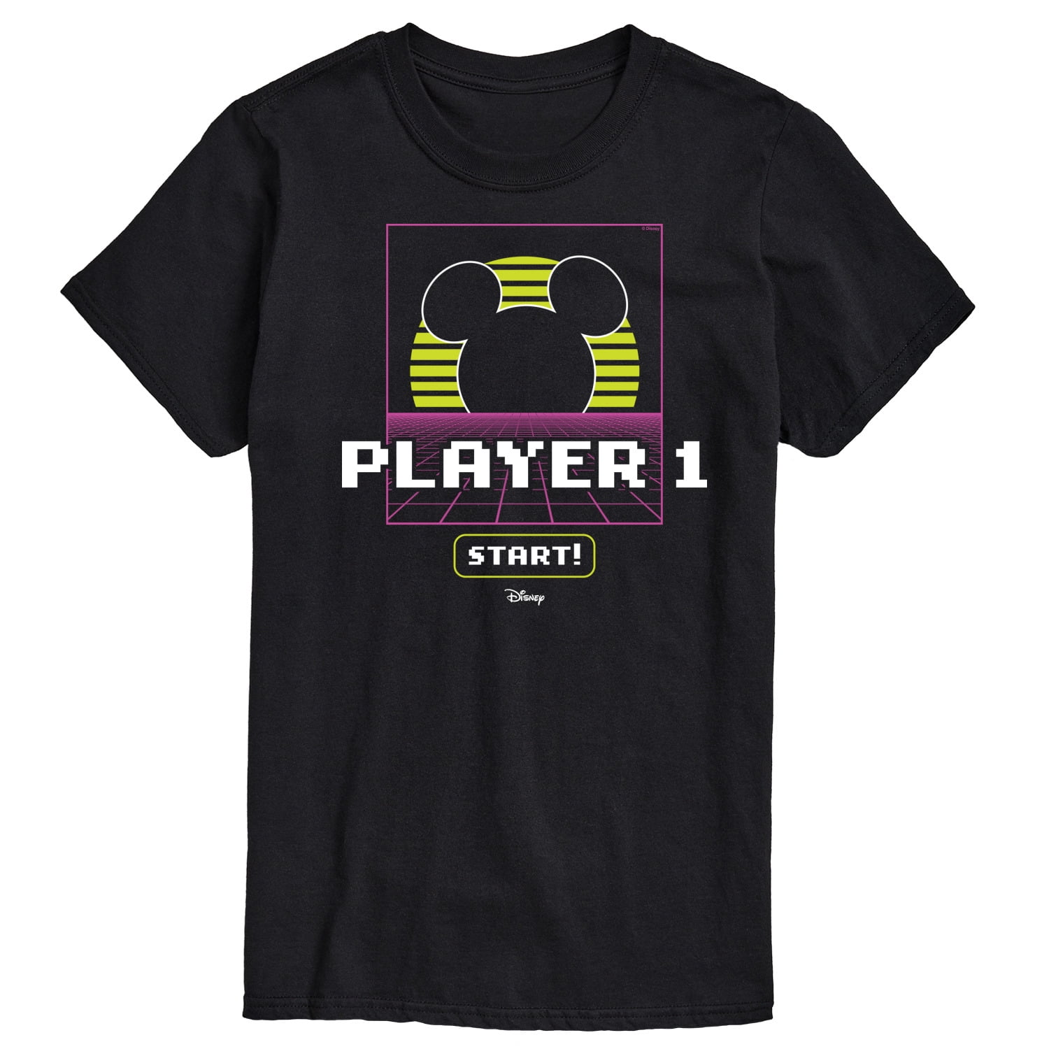 Disney - Player 1 Start - Men's Short Sleeve Graphic T-Shirt - Walmart.com