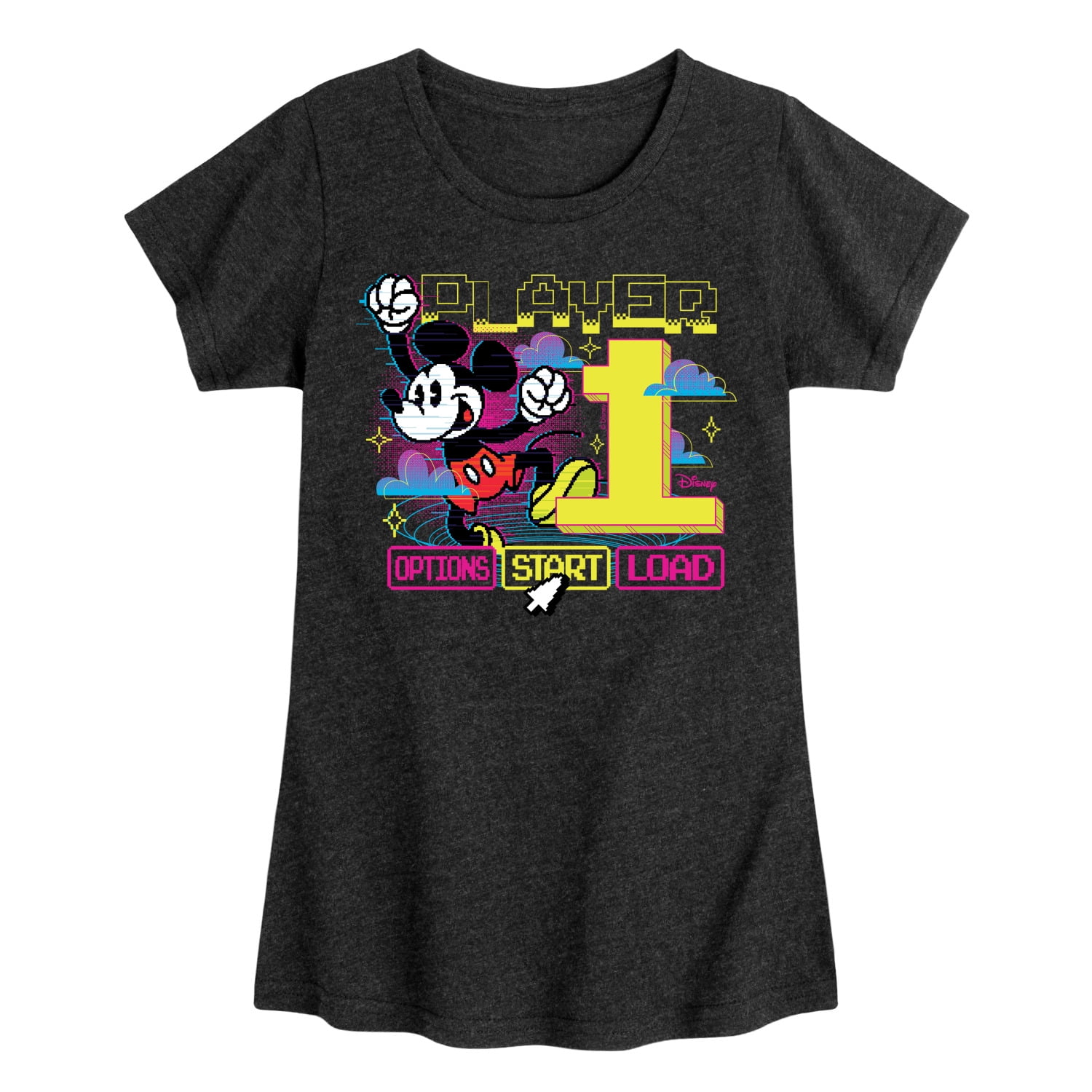 Disney - Player 1 Start - Toddler & Youth Girls Short Sleeve Graphic T ...