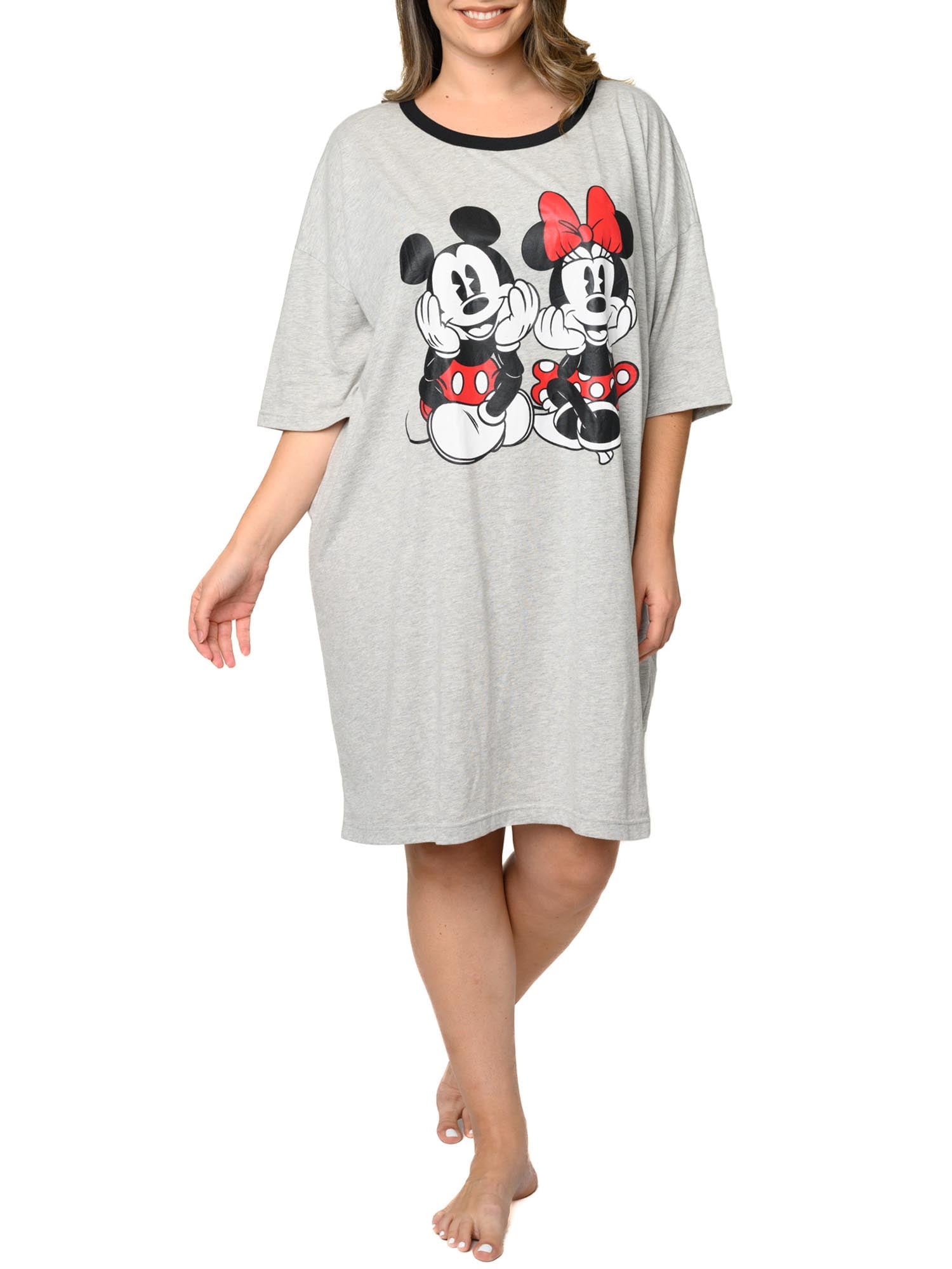 Disney Plus Size Womens Sleep Shirt Mickey Minnie Mouse One Size ...