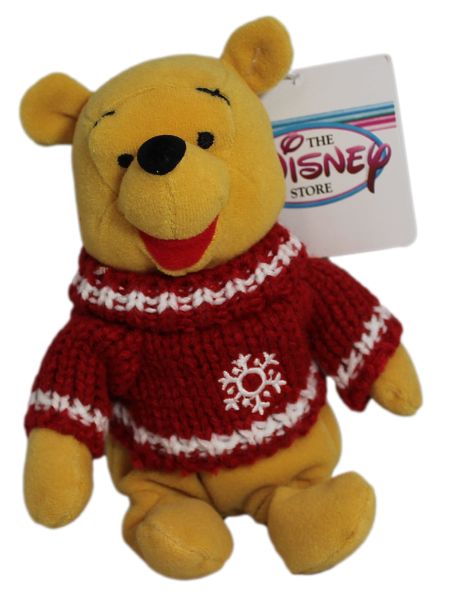 Disney Plush: Pooh Bear in a Snowflake Sweater | Stuffed Animal ...