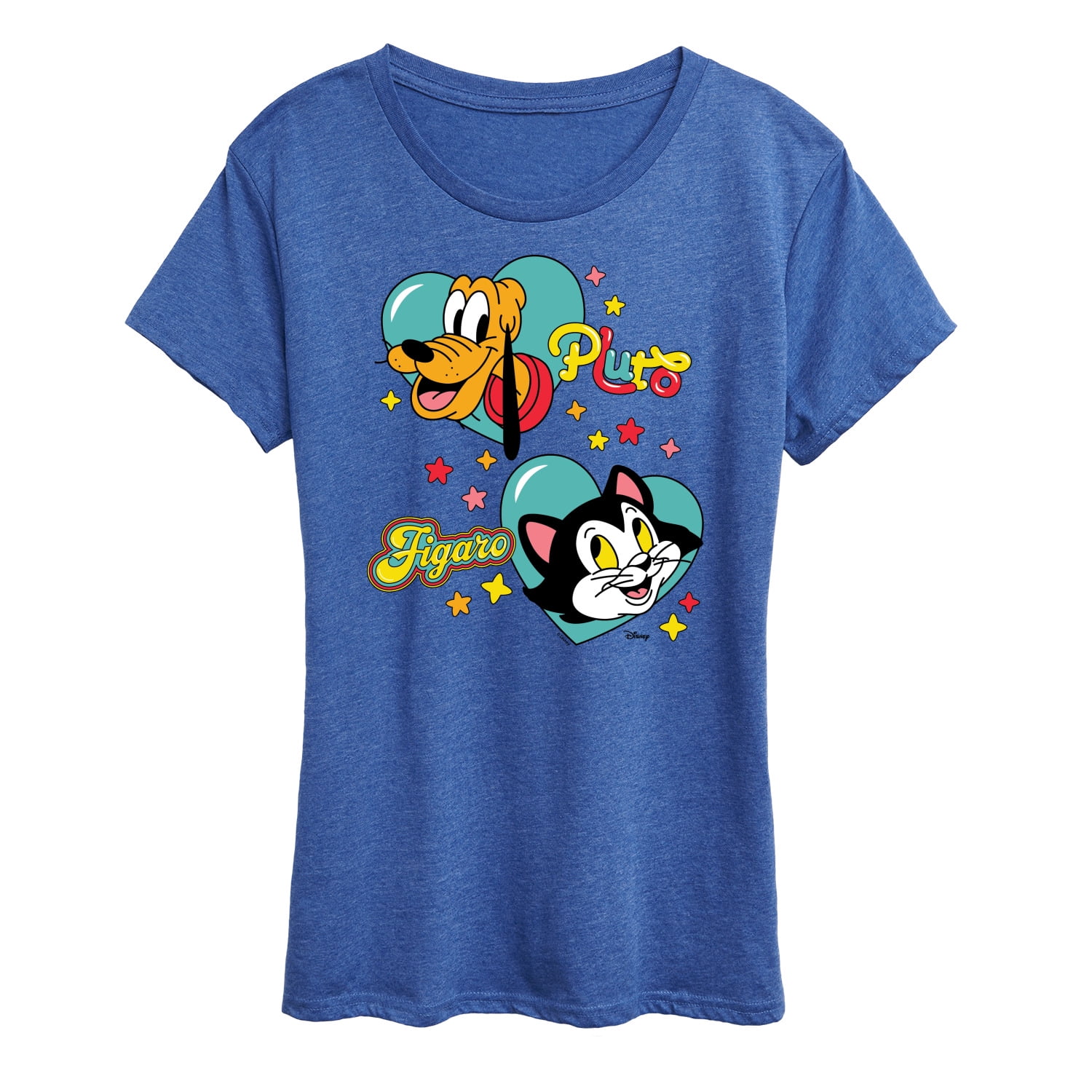Disney - Pluto And Figaro - Women's Short Sleeve Graphic T-Shirt ...