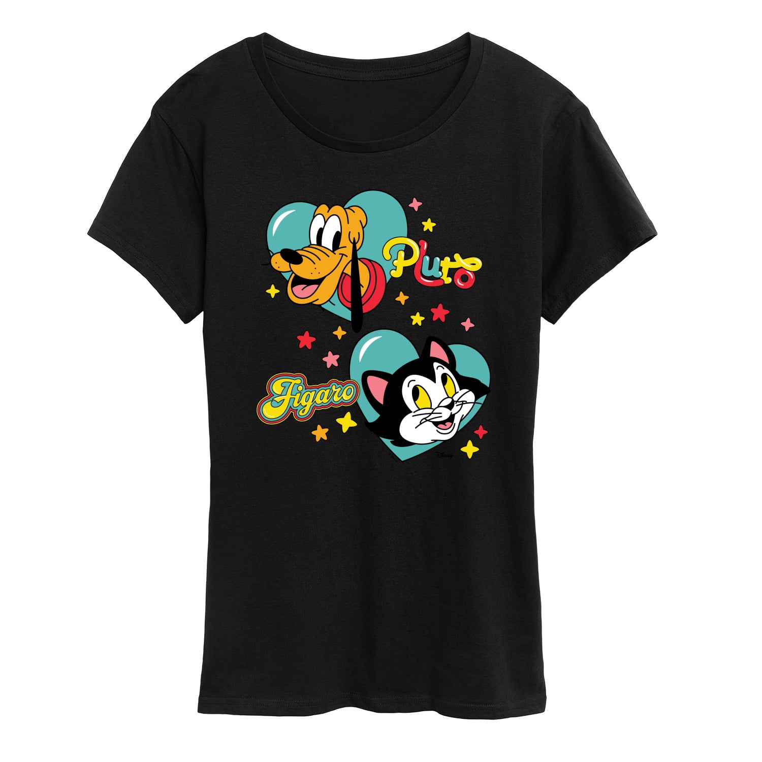 Disney - Pluto And Figaro - Women's Short Sleeve Graphic T-Shirt ...