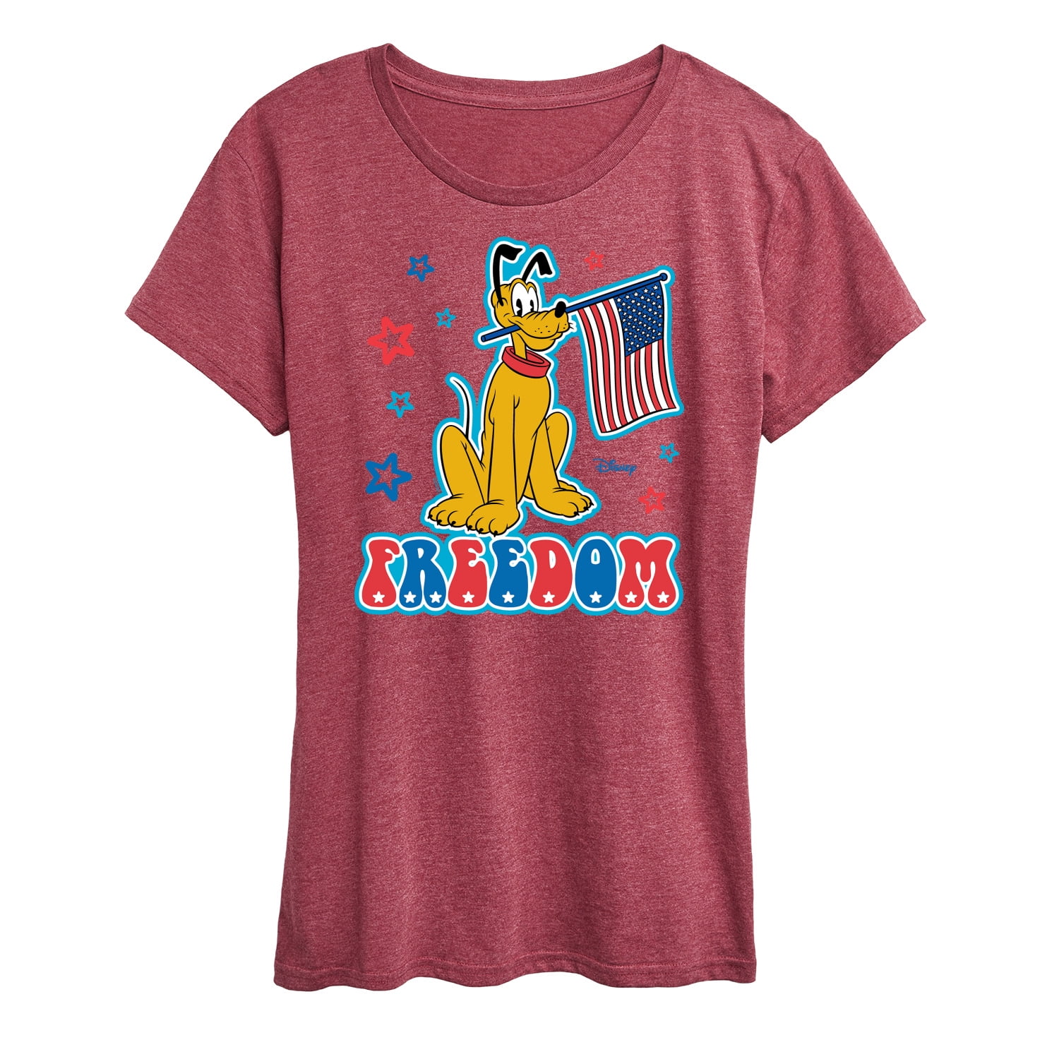 Disney - Pluto Freedom - Women's Short Sleeve Graphic T-Shirt - Walmart.com