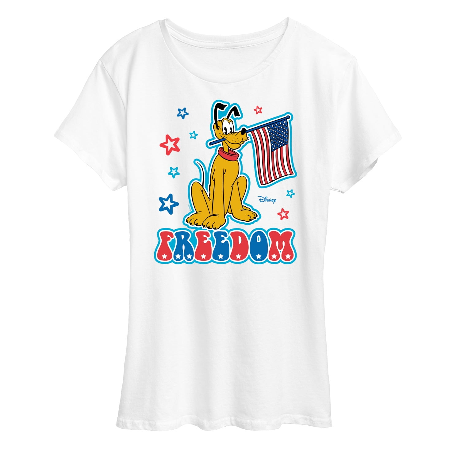 Disney - Pluto Freedom - Women's Short Sleeve Graphic T-Shirt - Walmart.com