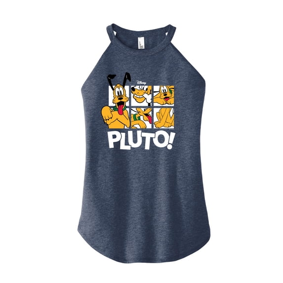 Disney - Pluto Grid - Juniors High Neck Graphic Tank - Walmart.com